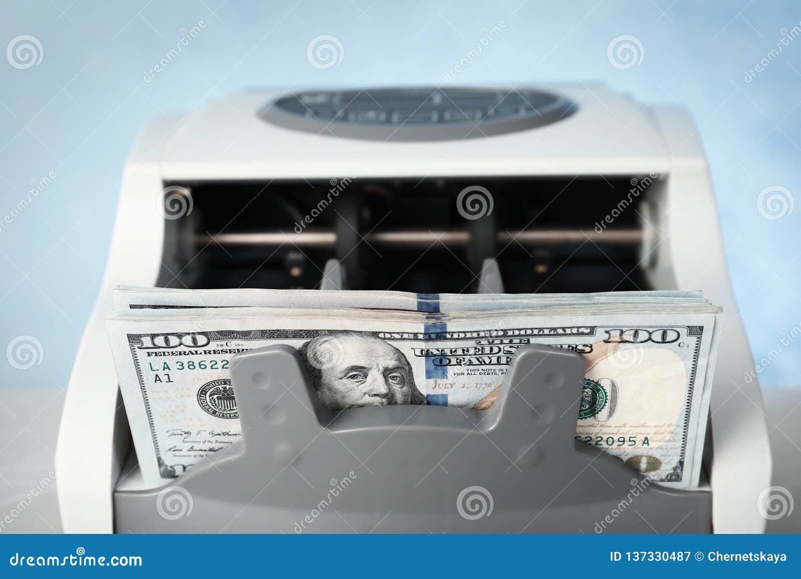 Modern Bill Counter with Money Stock Image - Image of electronic ...