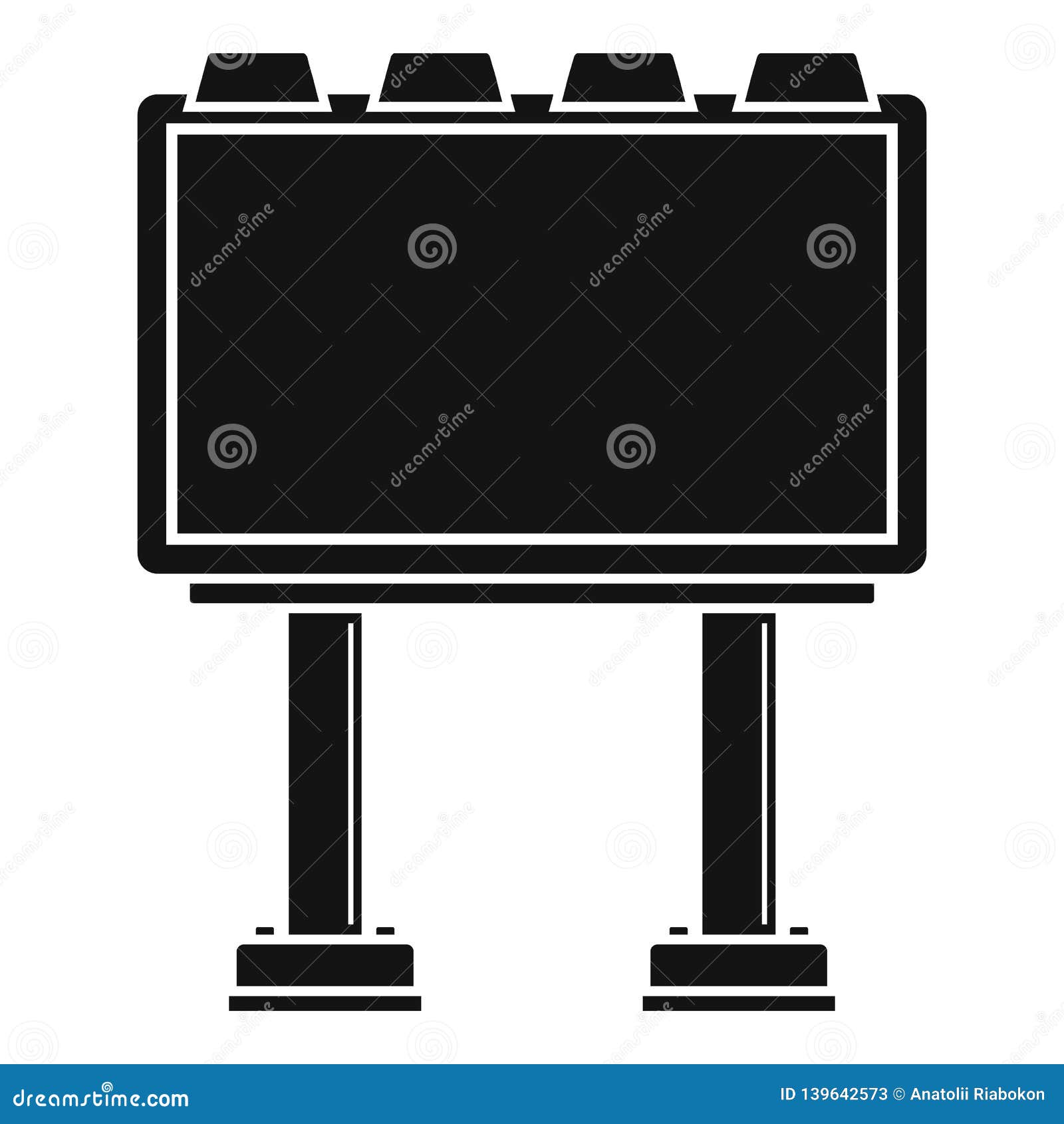 Modern Billboard Icon, Simple Style Stock Vector - Illustration of ...