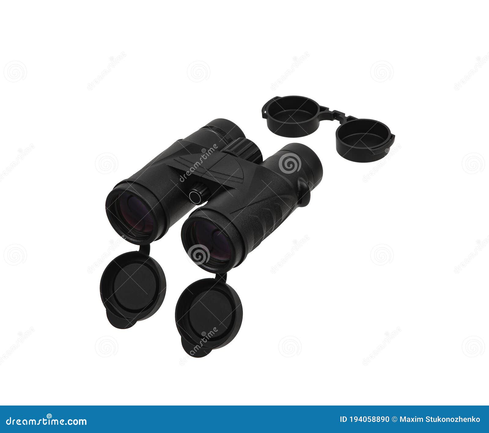Modern Binoculars Isolate on White Back. Surveillance Device. Device ...