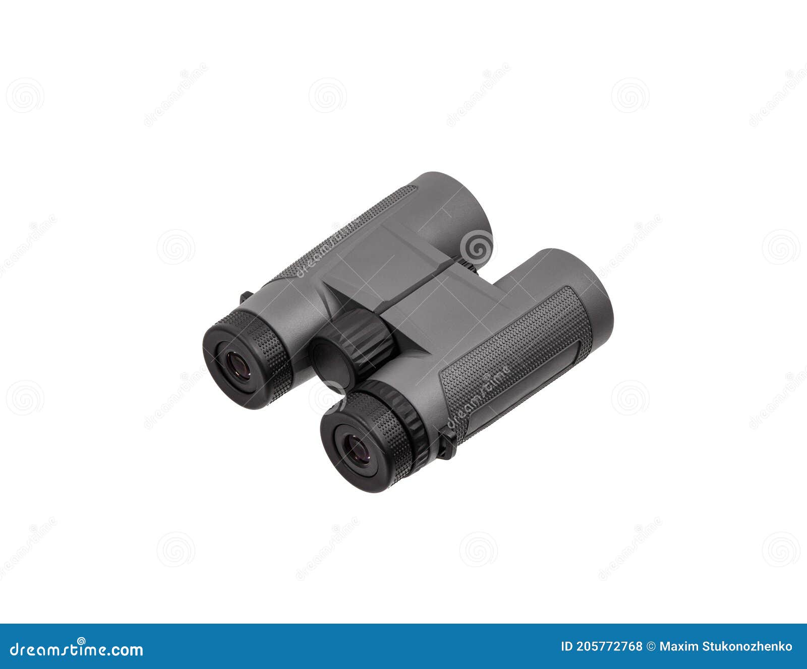 Modern Binoculars Isolate on a White Back. Long-distance Observation ...