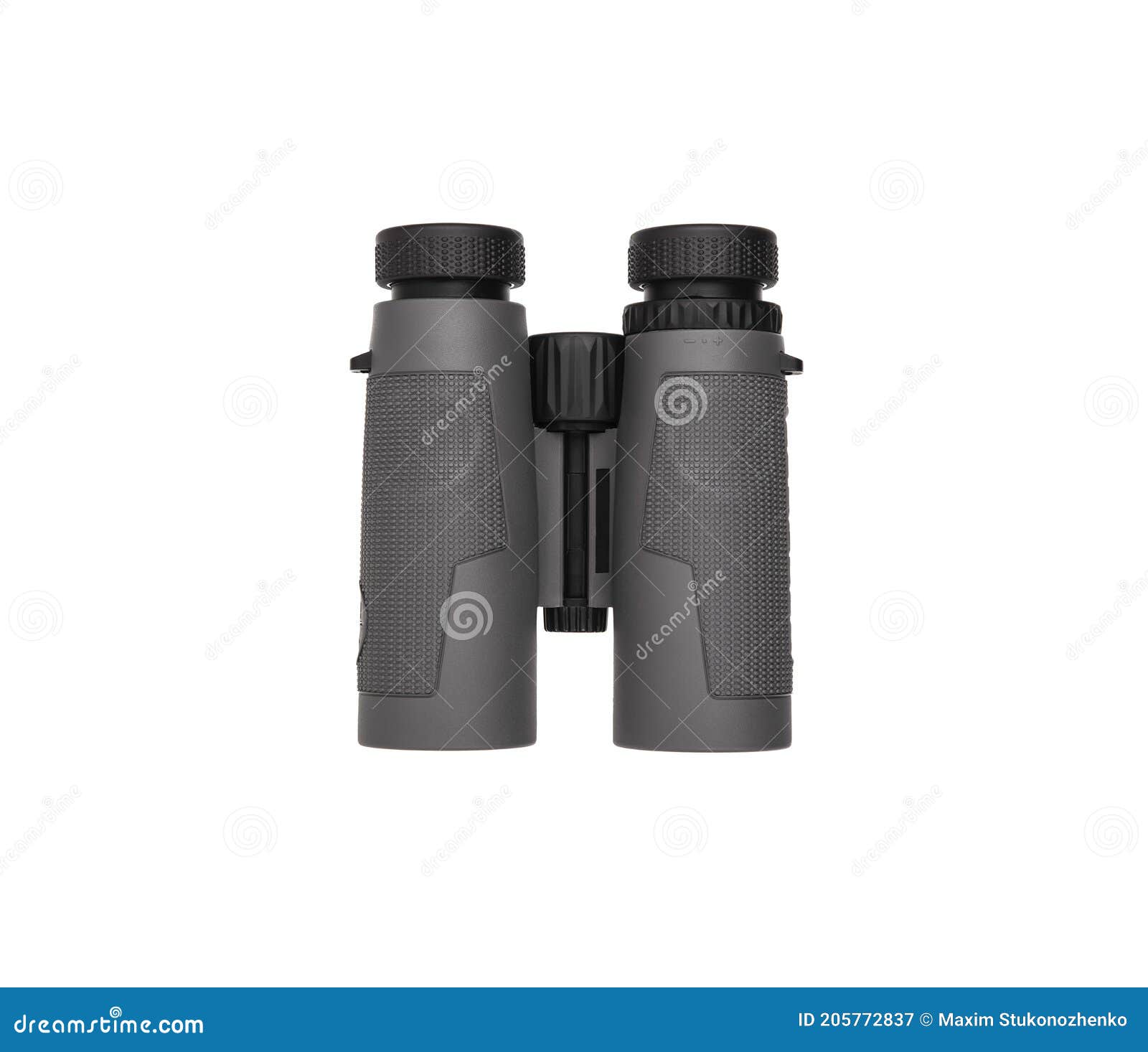Modern Binoculars Isolate on a White Back. Long-distance Observation ...
