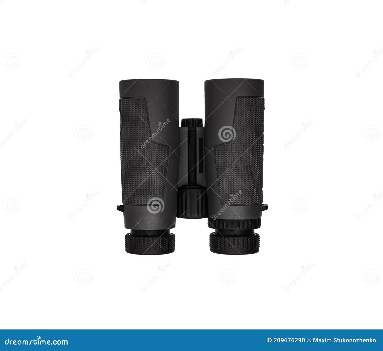 Modern Binoculars Isolate on a White Back. Long-distance Observation ...