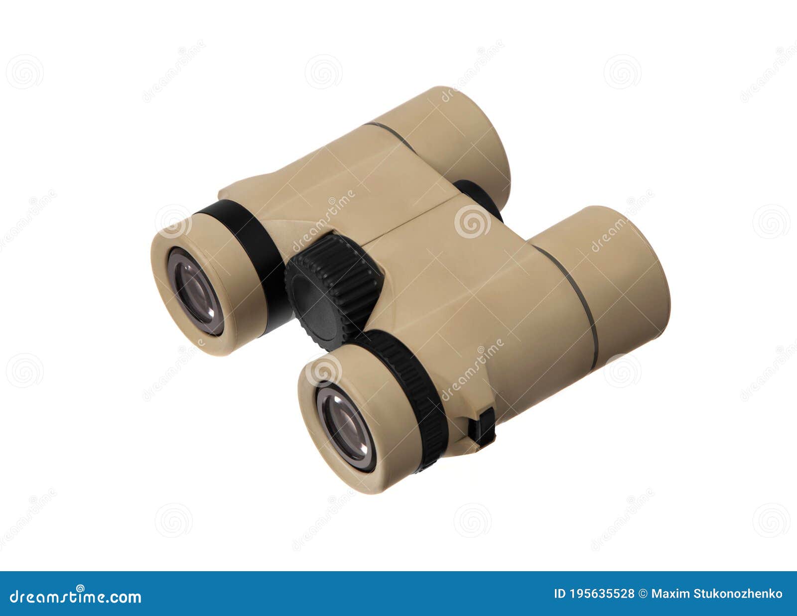 Modern Binoculars Isolated on White Stock Photo - Image of look ...