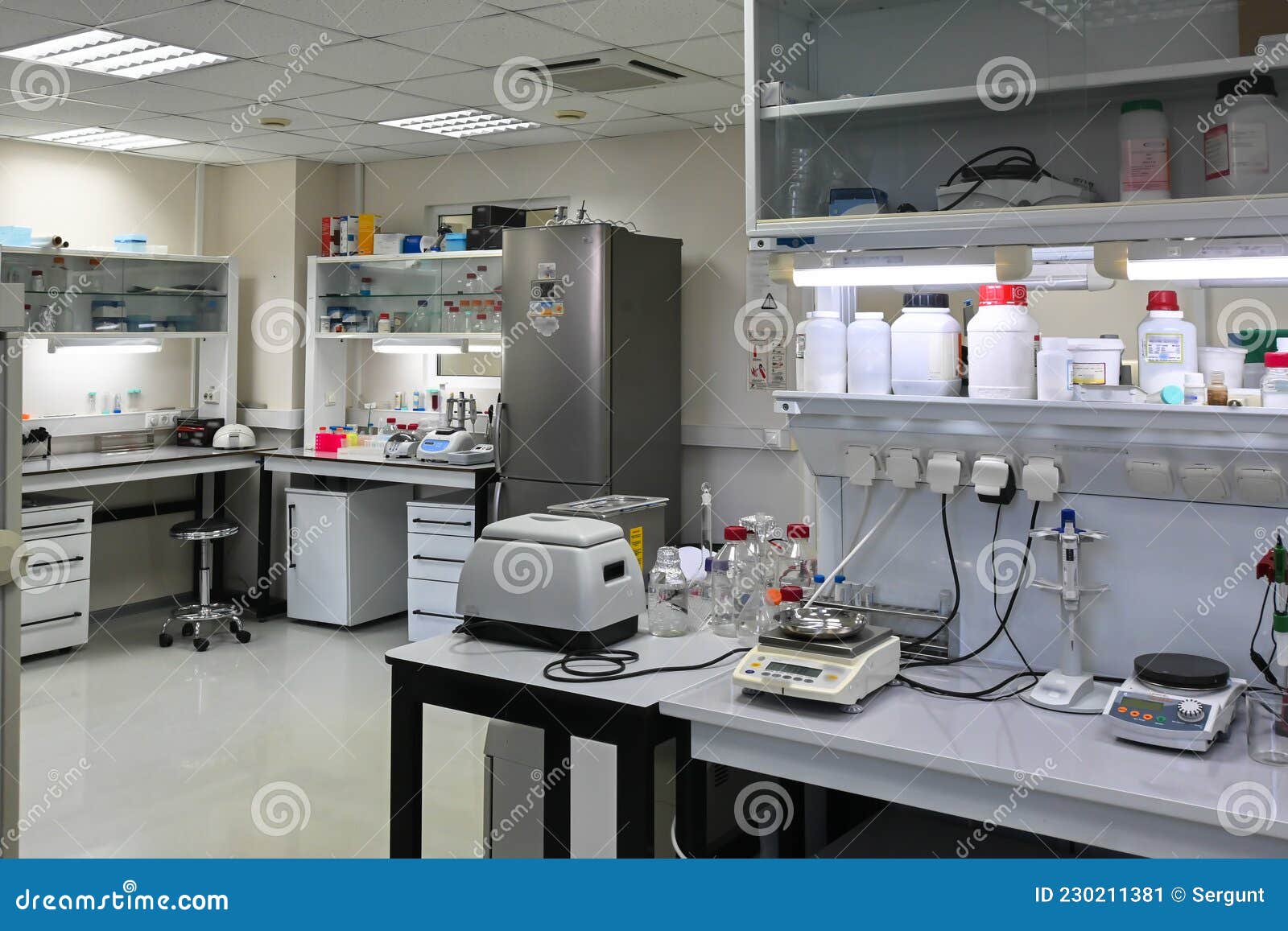 Modern Biological Laboratory Stock Image - Image of development ...
