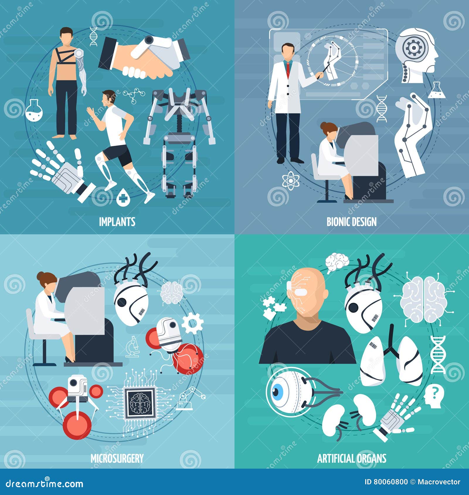 Modern Bionics Template stock vector. Illustration of engineering ...