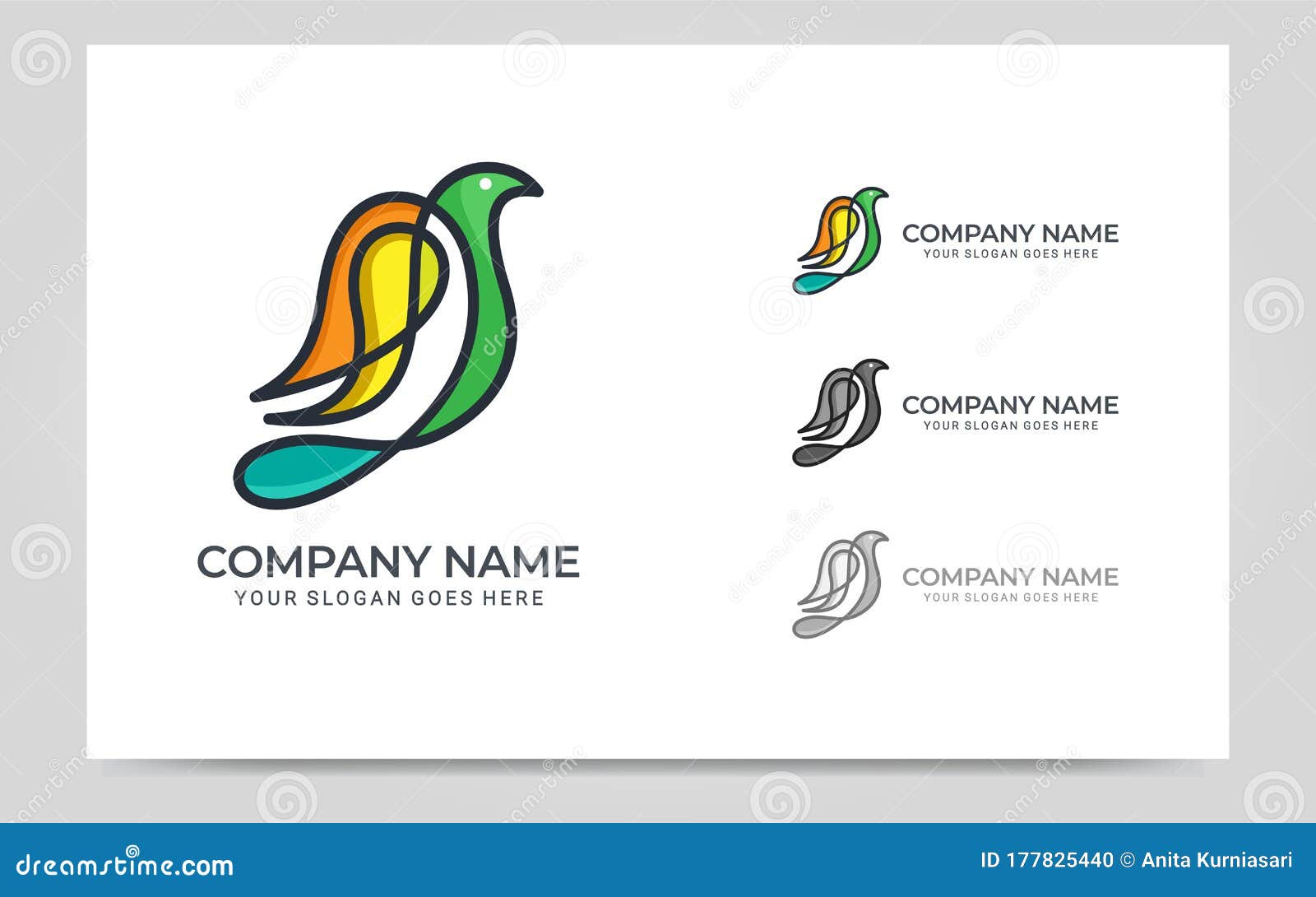 Modern Bird Logo Design. Vector Graphic Illustration Stock Vector ...