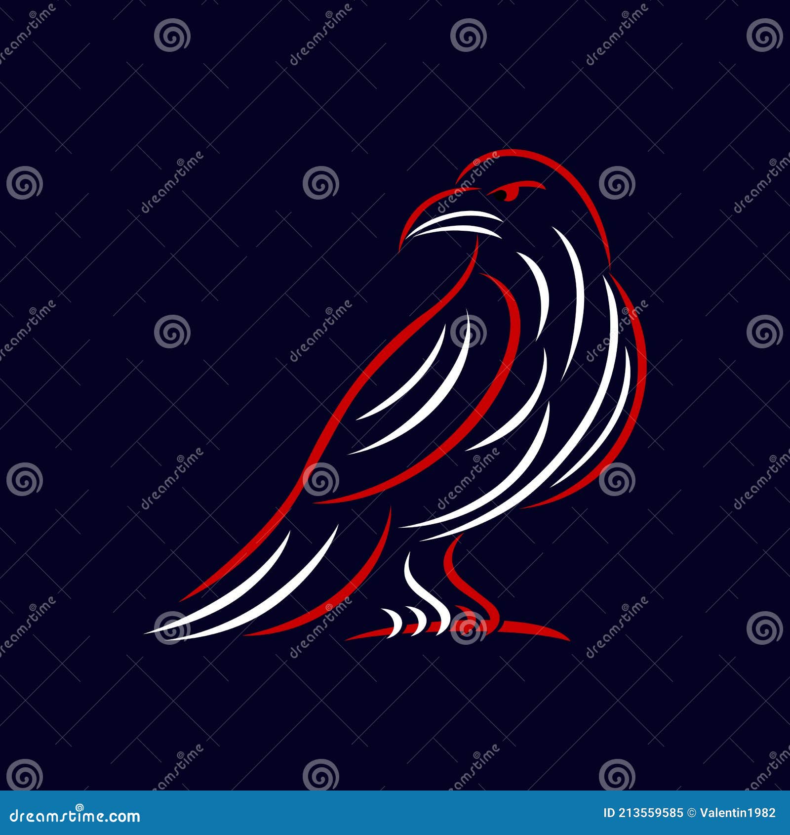Modern bird raven logo stock vector. Illustration of crow - 213559585