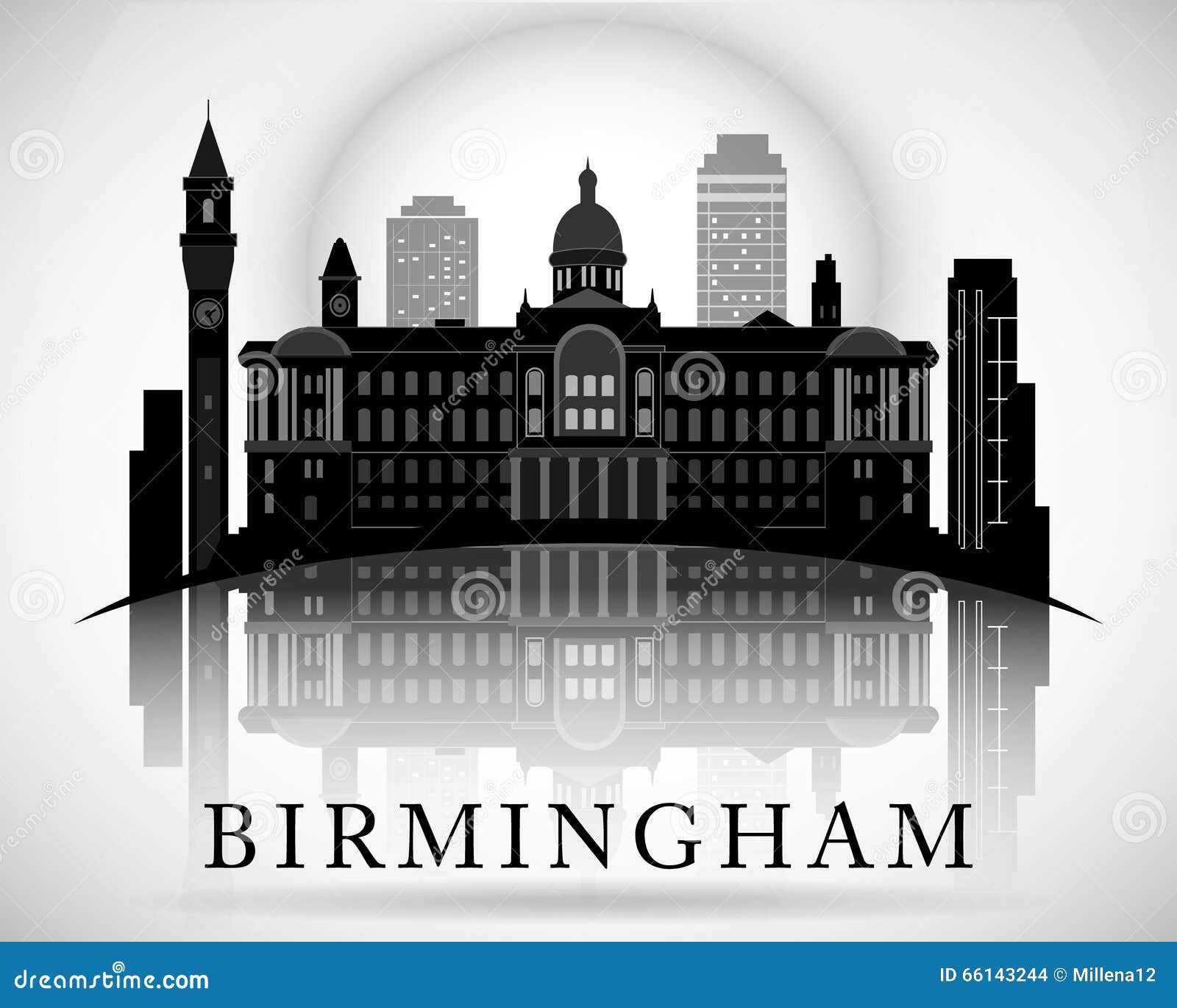 Birmingham UK City Map In Retro Style. Outline Map. Cartoon Vector ...