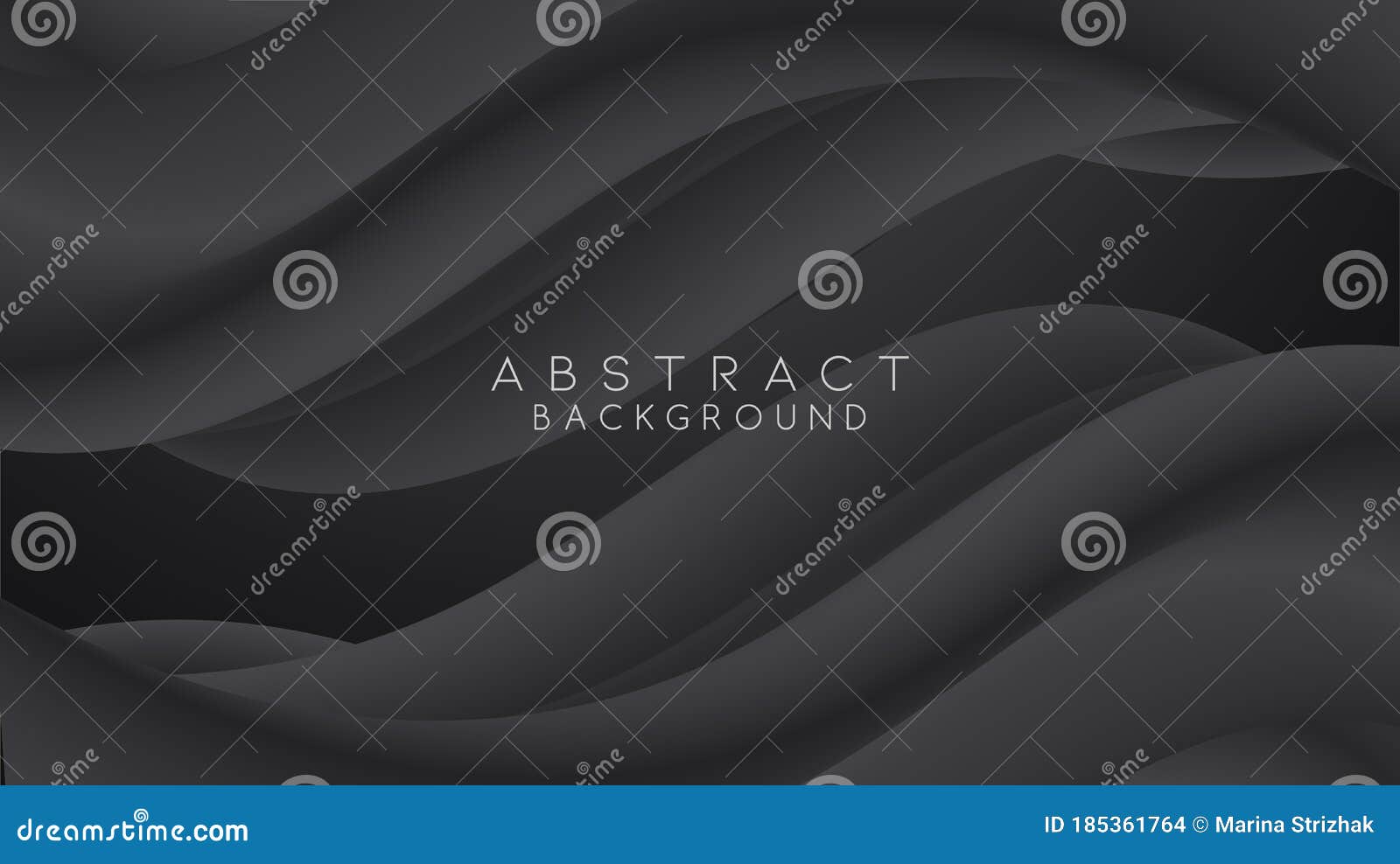 Modern Black Abstract Design Background Flow Motion Stock Vector ...