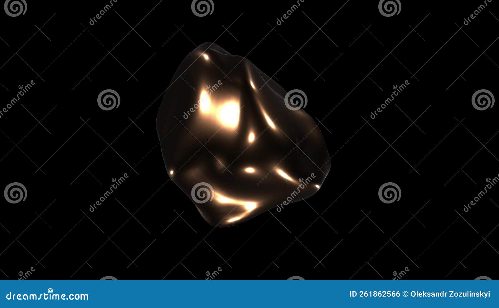 Modern Black Abstract Metal Sphere Digital Art Intro 3d Stock ...