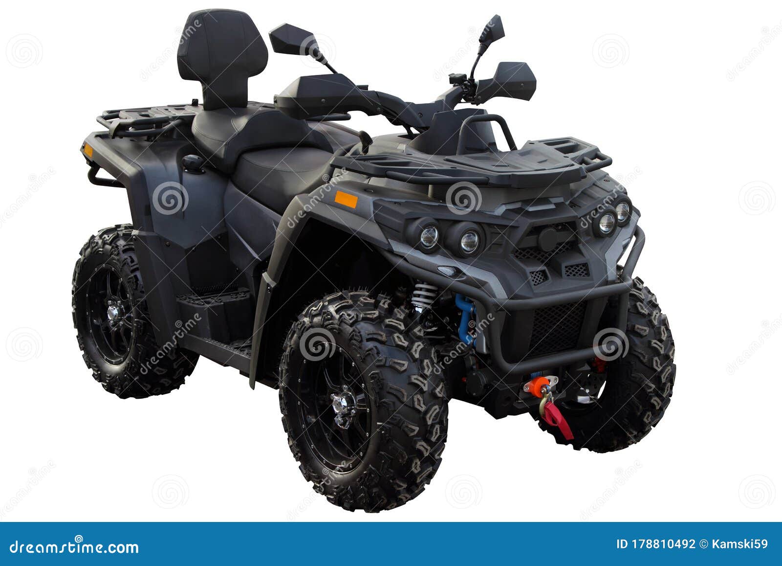 Modern black atv stock photo. Image of industry, white - 178810492