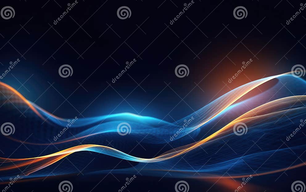 Modern Black Background Line Light Abstract Stock Illustration ...