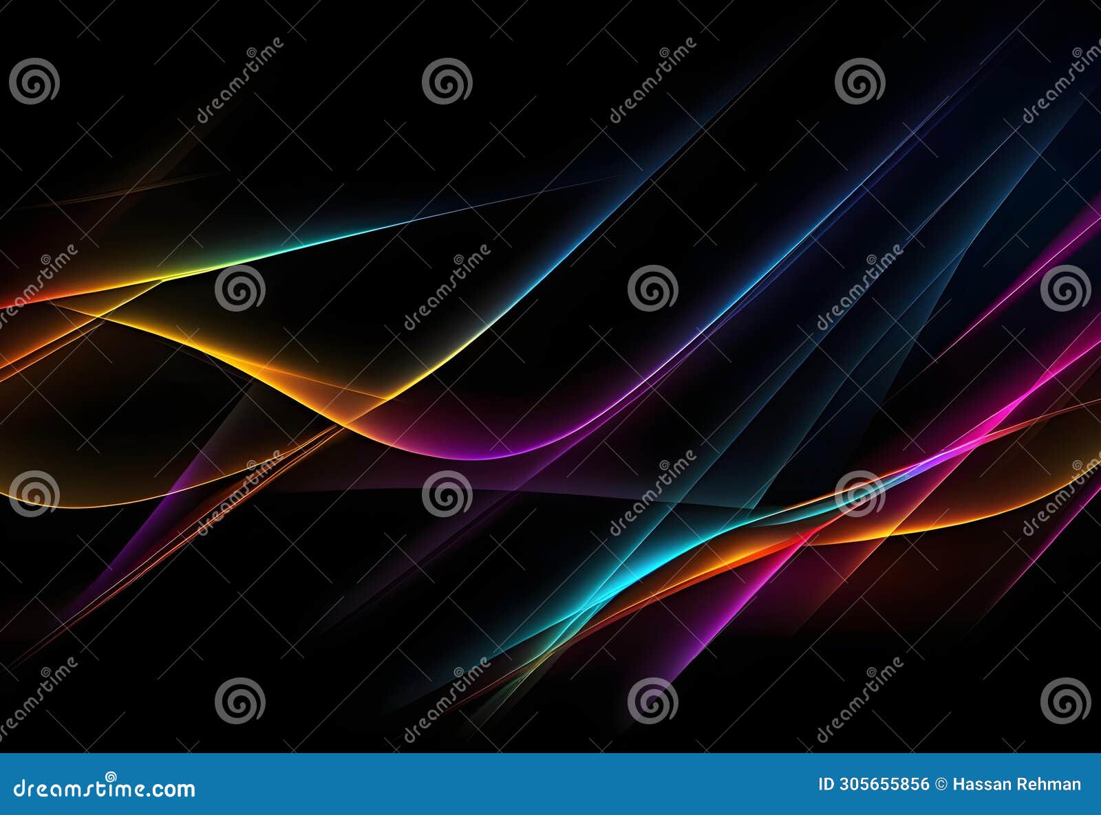 Modern Black Background Line Light Abstract Stock Illustration ...