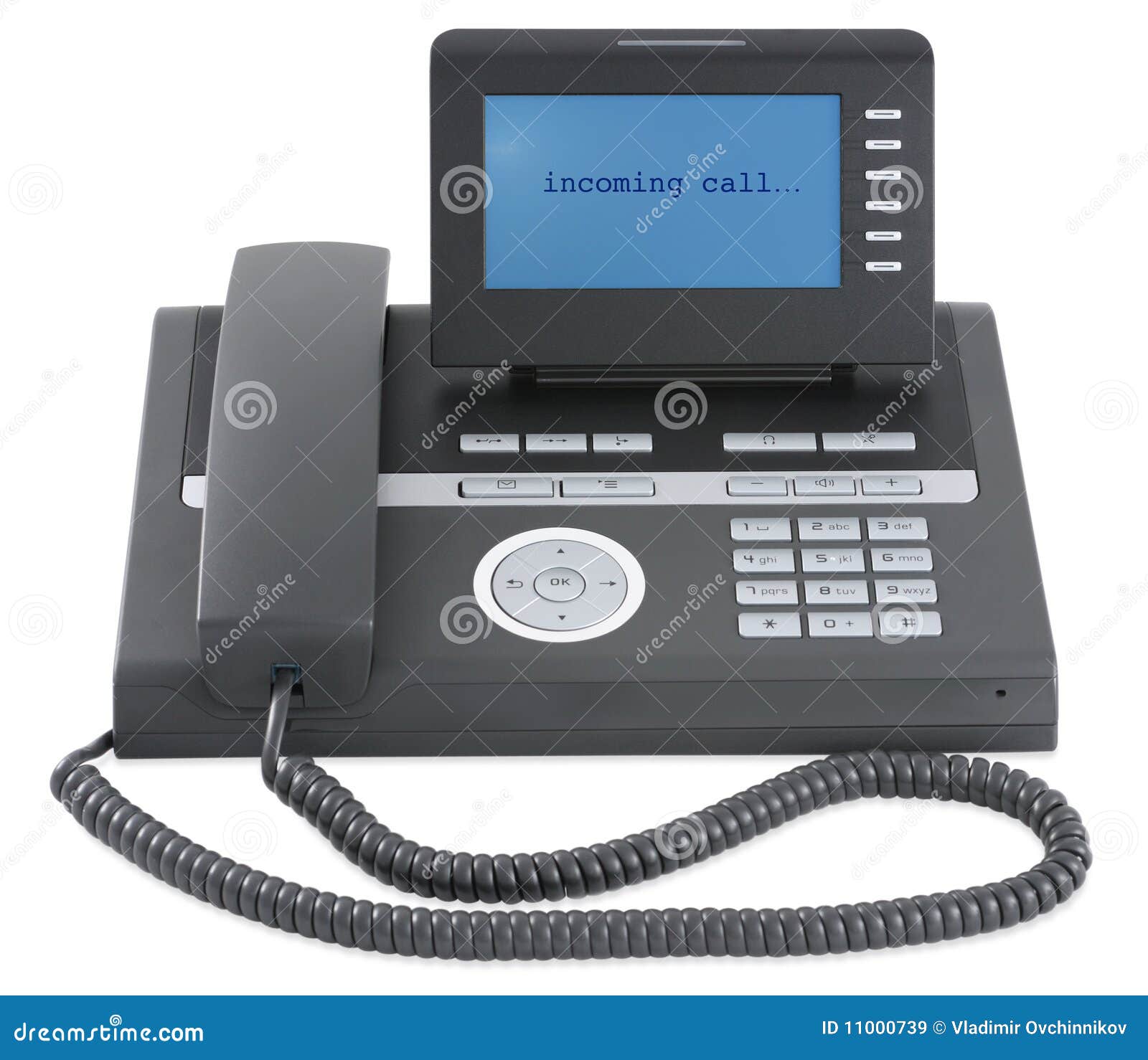 Modern Black Business Office Telephone Stock Image - Image of voice ...