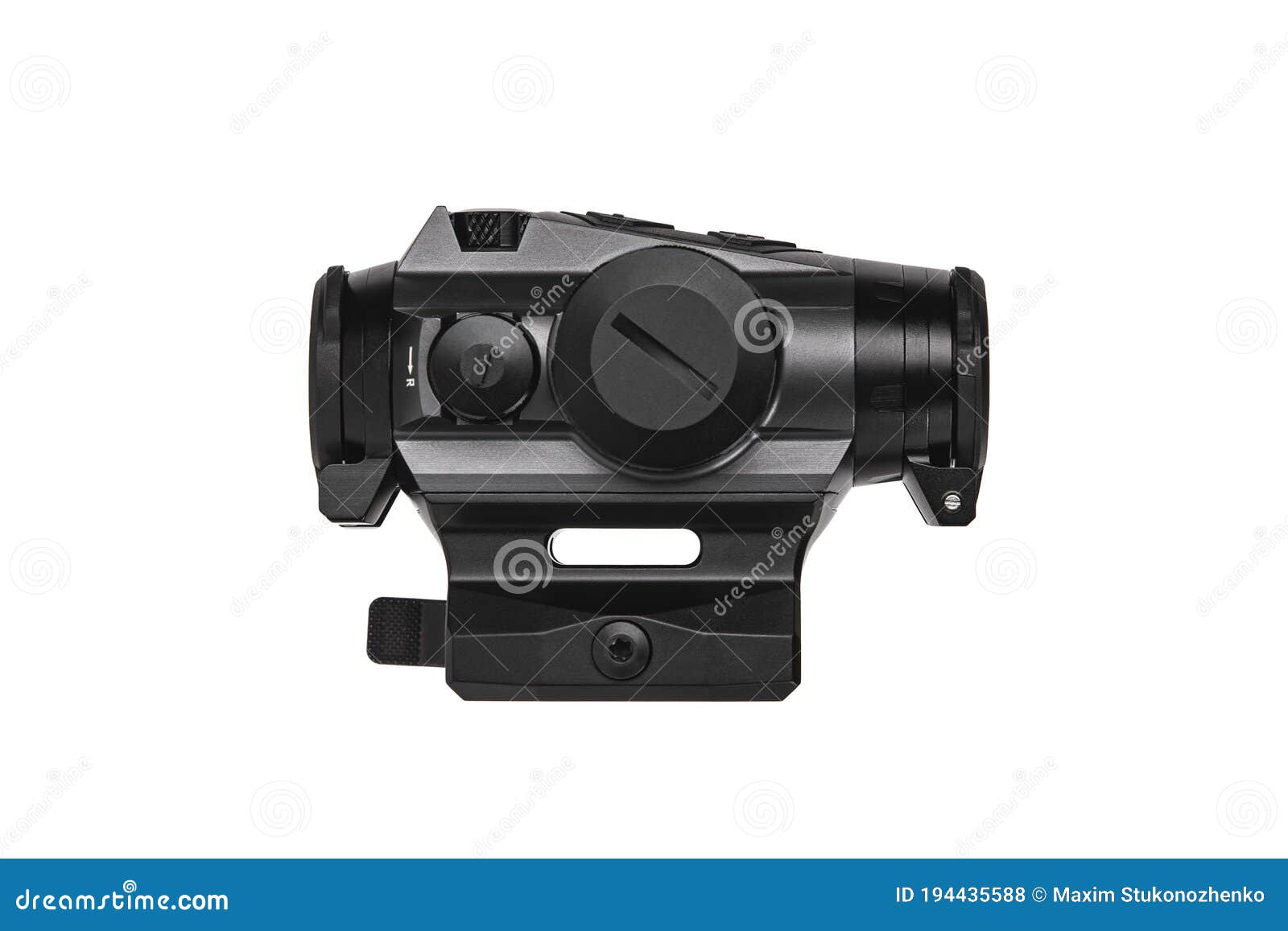 Modern Black Collimator Sight Isolated on White Back Stock Photo ...