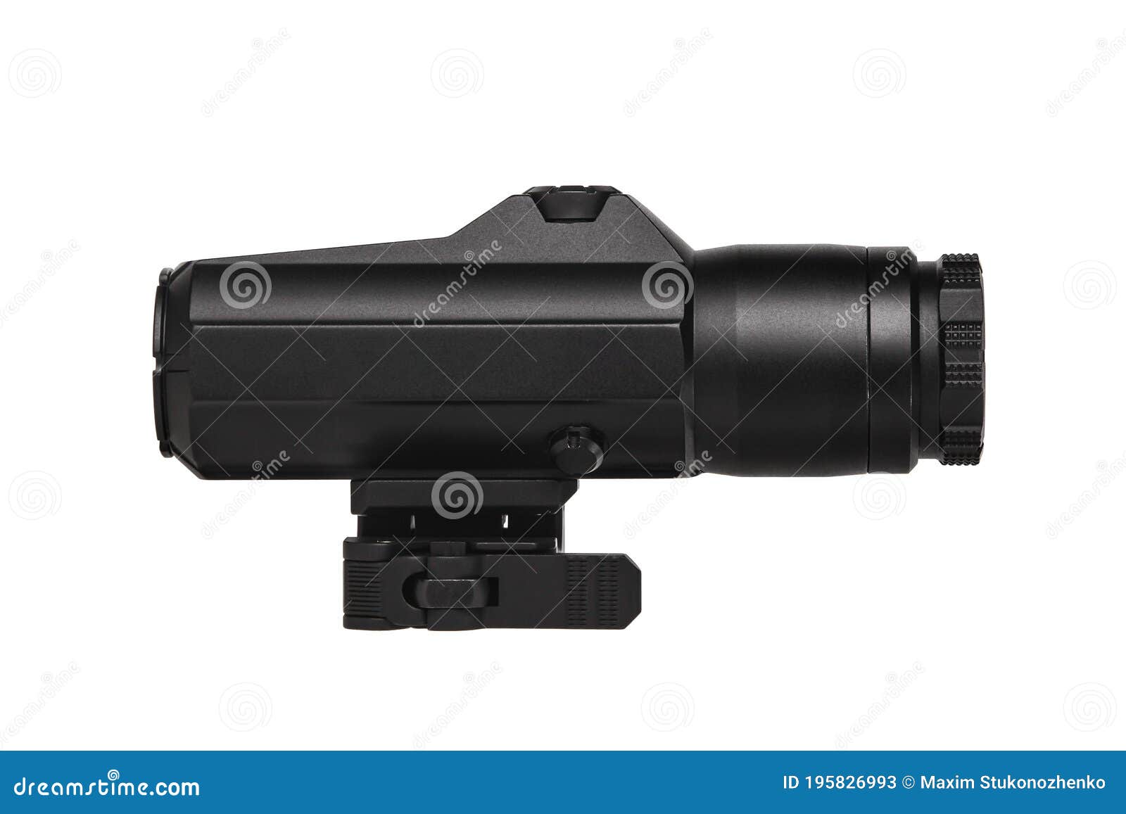 Modern Black Collimator Sight Isolated on White Back Stock Image ...