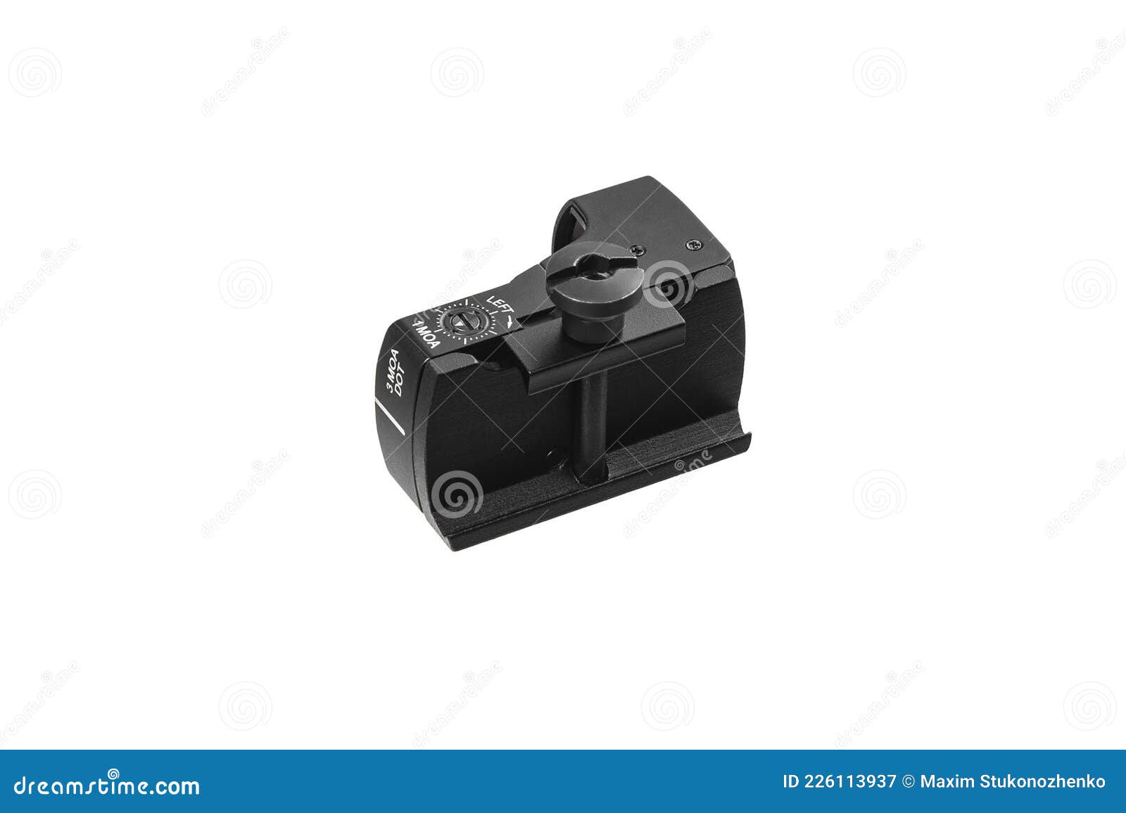 Modern Black Collimator Sight Isolated on White Back Stock Image ...