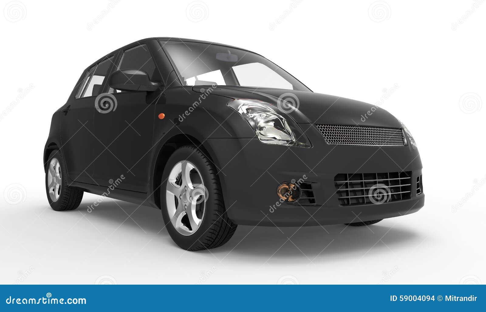 Modern Black Compact Car stock photo. Image of background - 59004094