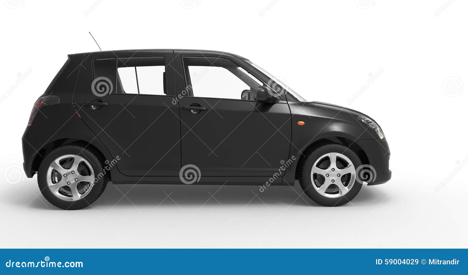 Modern Black Compact Car stock image. Image of rental - 59004029