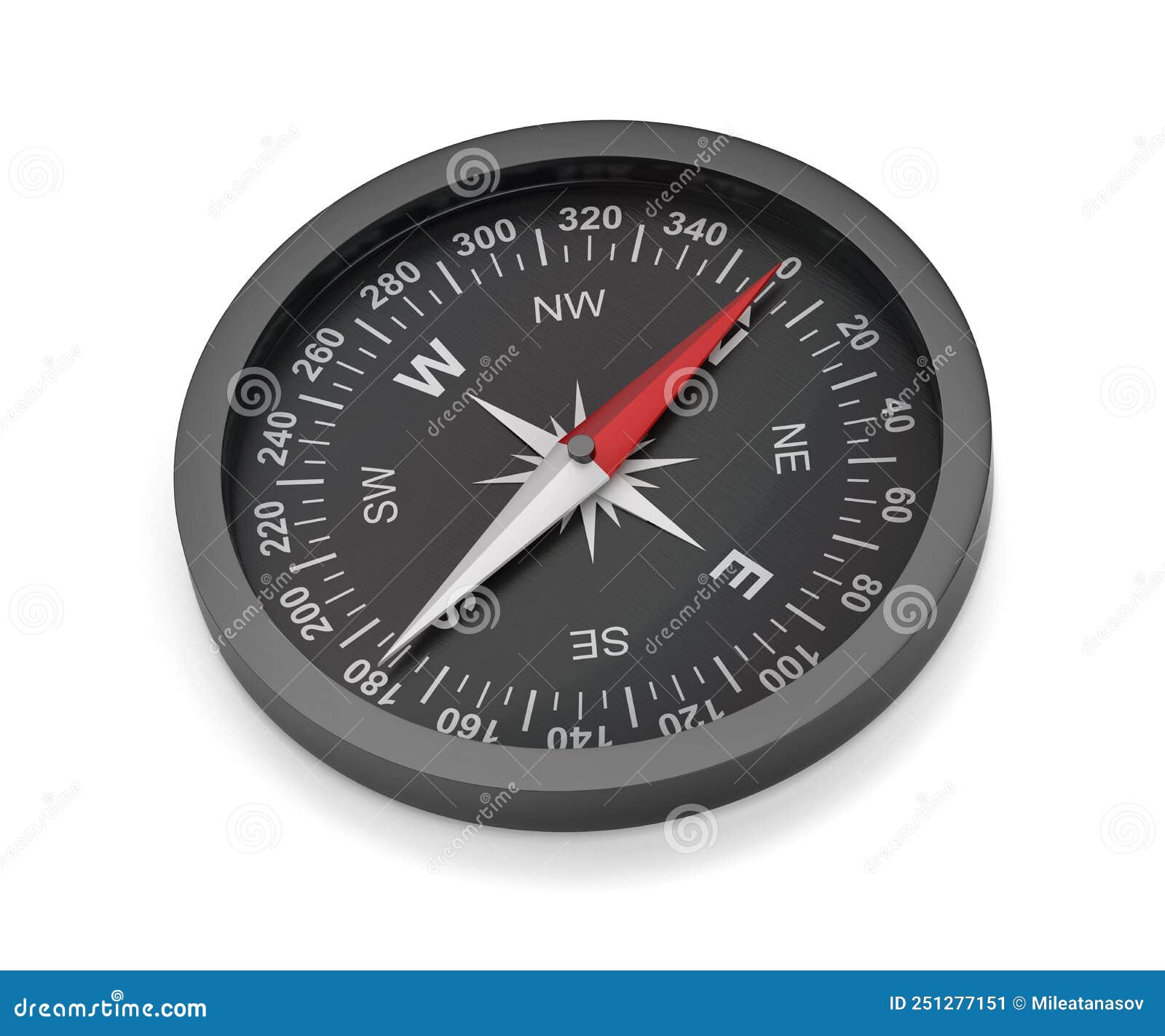 Modern black compass stock image. Illustration of compass - 251277151