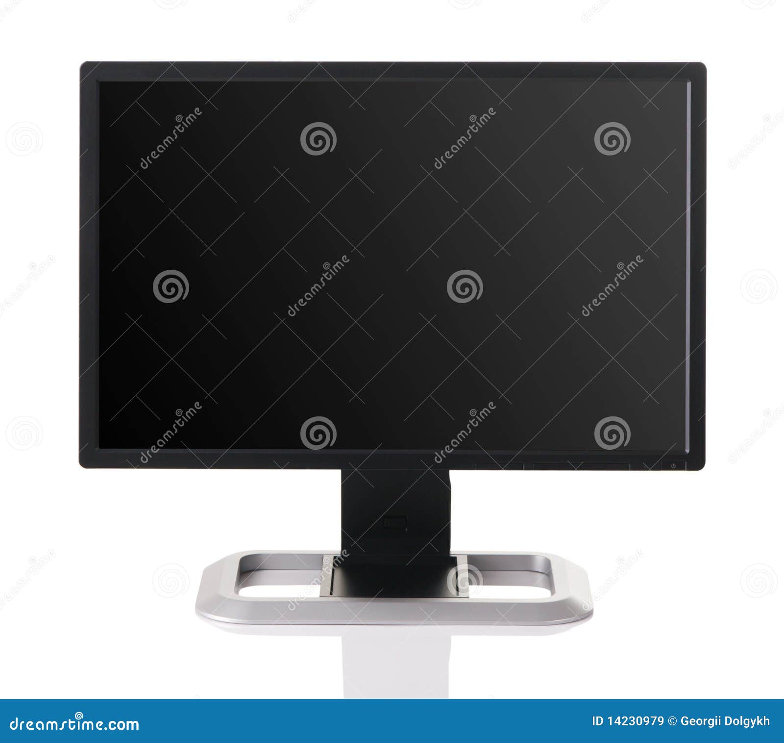 Modern Black Computer Monitor Stock Image - Image of computer ...