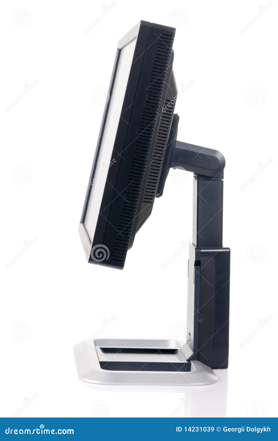 Modern Black Computer Monitor Stock Image - Image of electronic ...