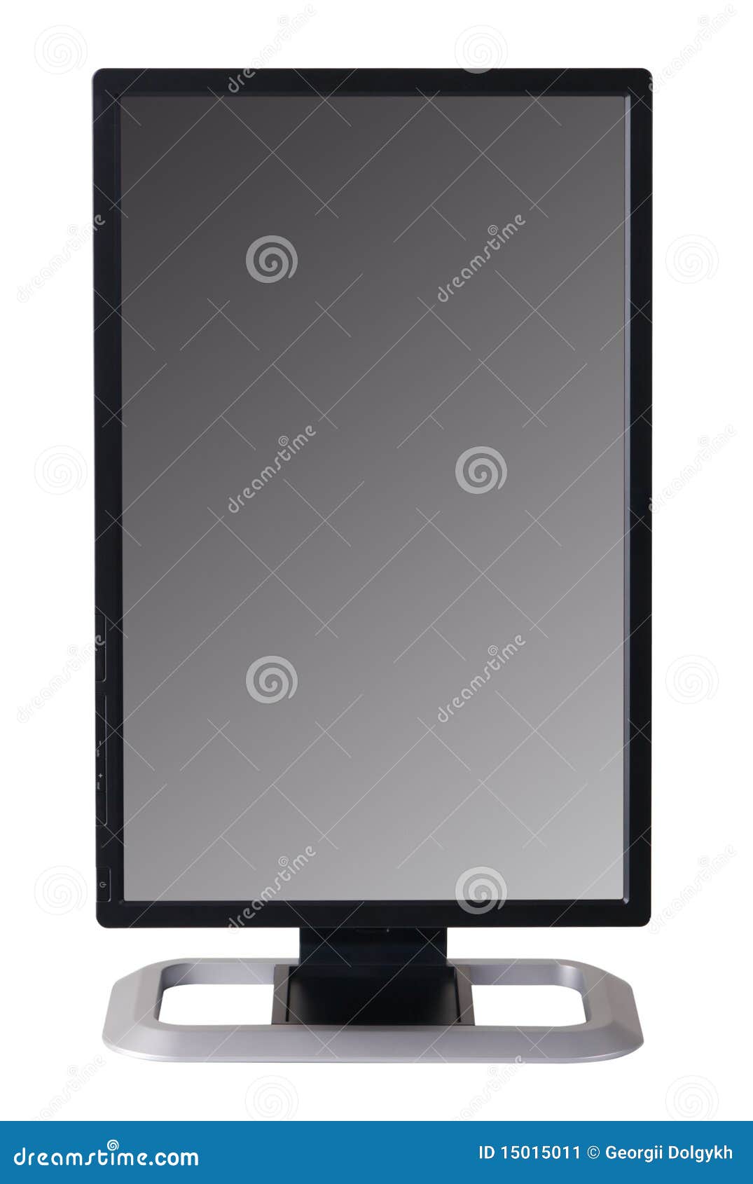 Modern Black Computer Monitor Stock Image - Image of chrome, black ...