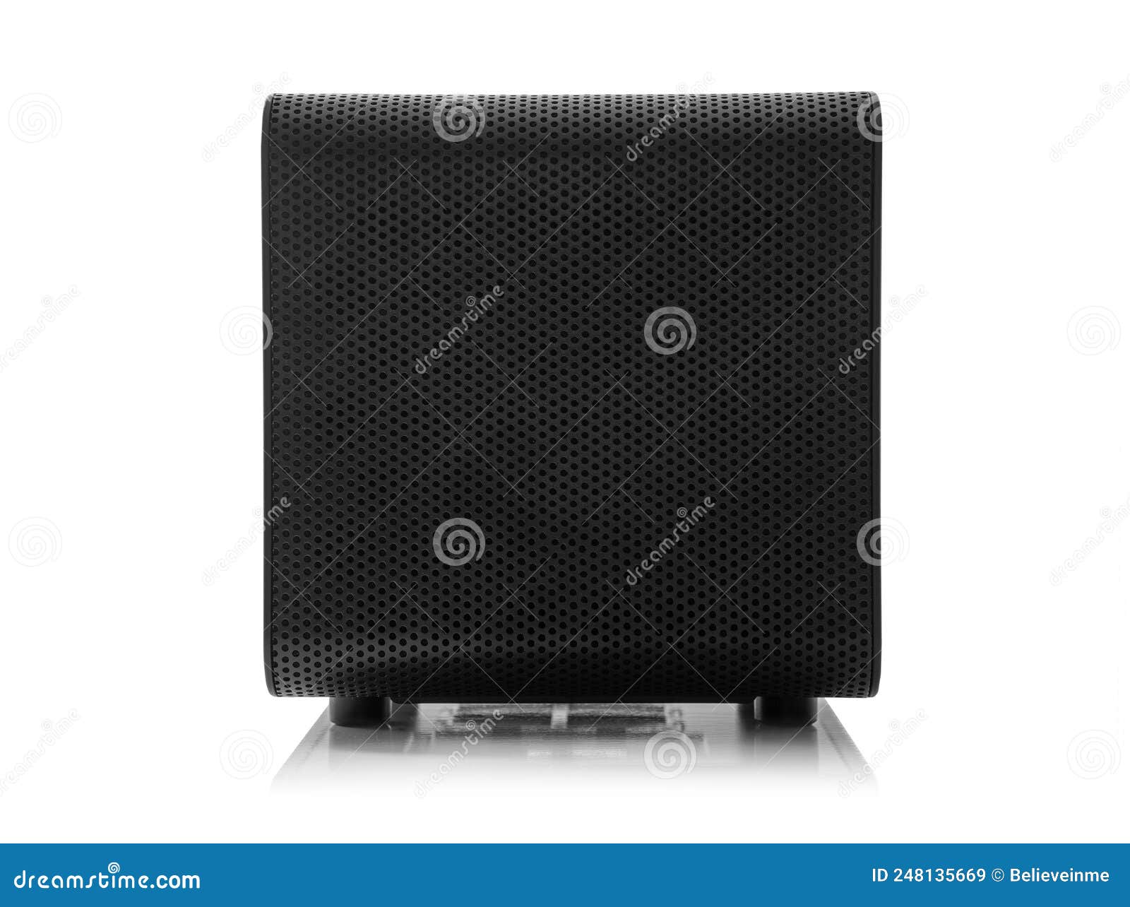 Black Computer System Unit Isolated on White. Stock Image - Image of ...