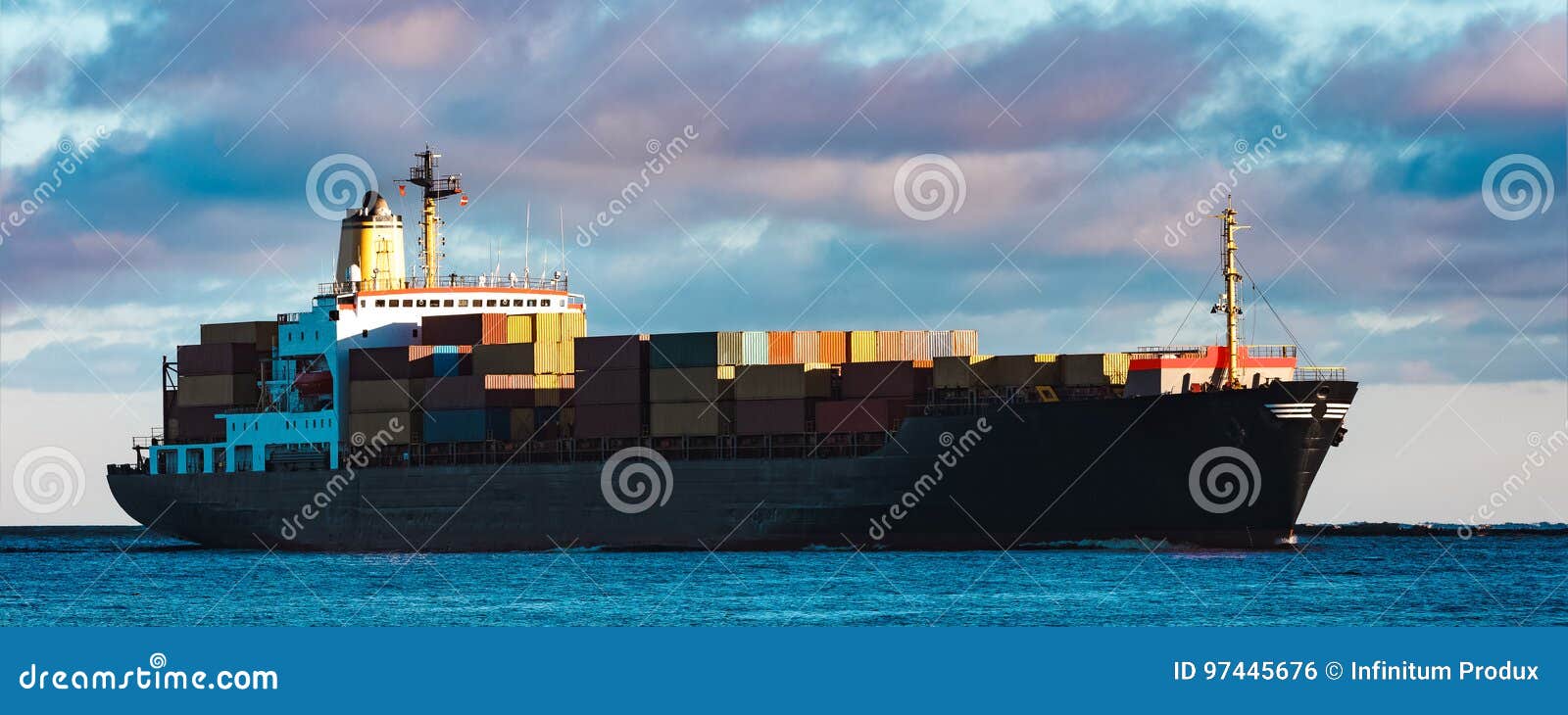 Black cargo ship stock photo. Image of business, metal - 97445676