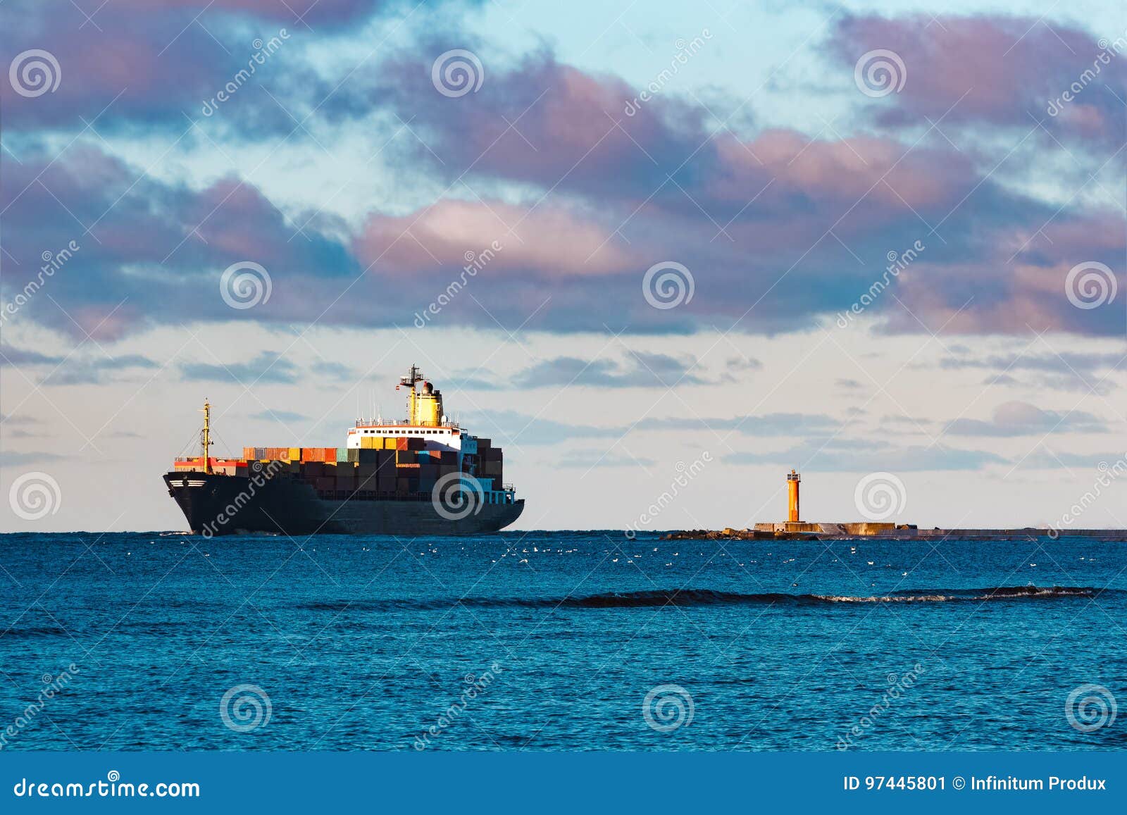 Black cargo ship stock image. Image of import, water - 97445801