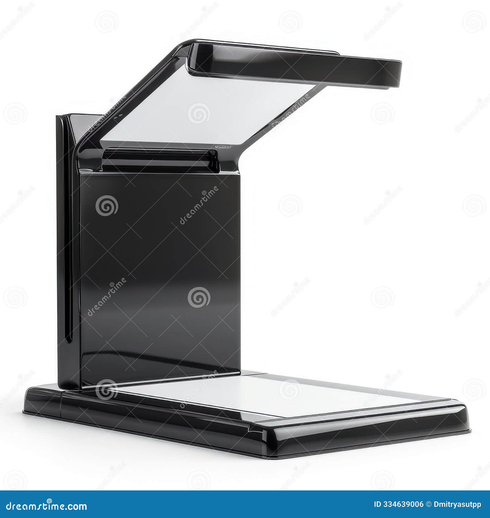 Modern Black Document Scanner on White Background for Office ...