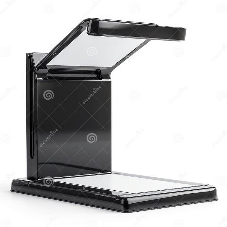 Modern Black Document Scanner on White Background for Office ...