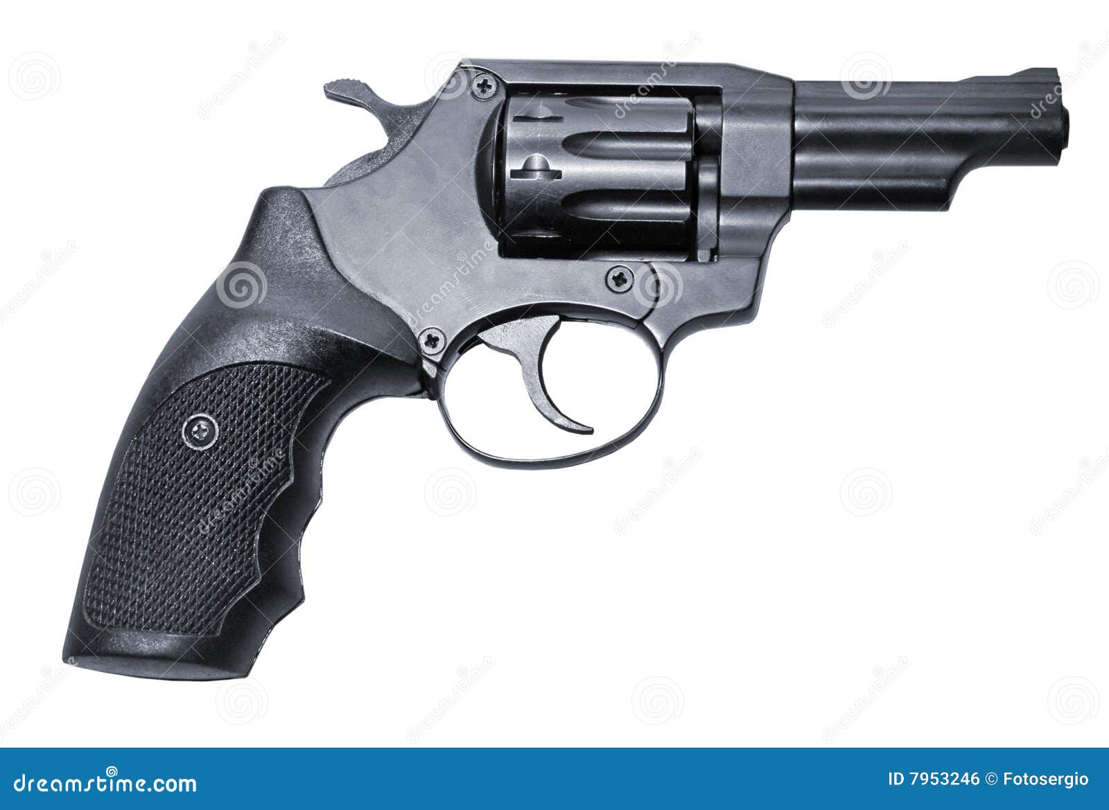 Modern Black Firearm Revolver Pistole Stock Photo - Image of black ...