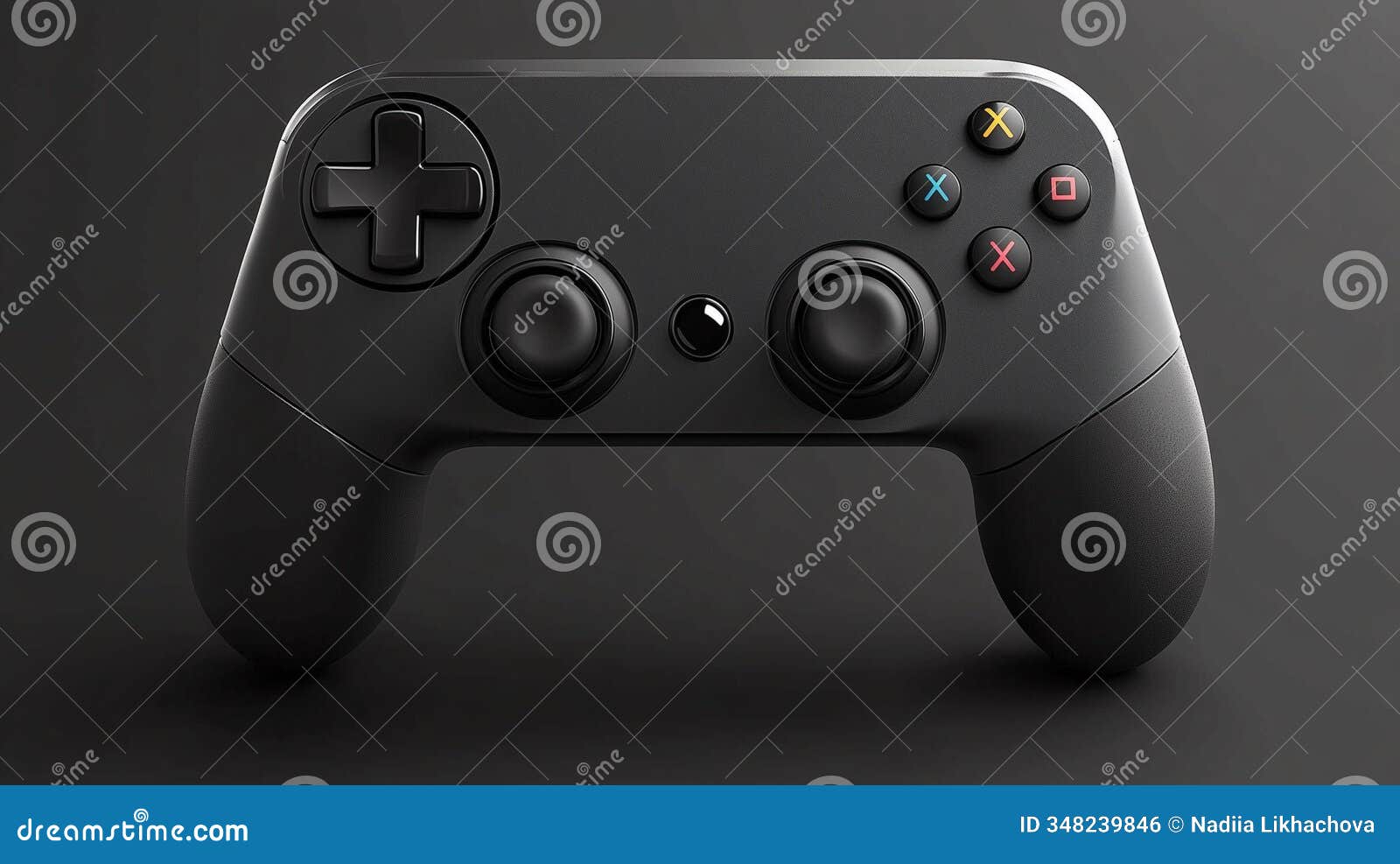 Modern Black Gaming Controller with Sleek Ergonomic Design, Featuring ...