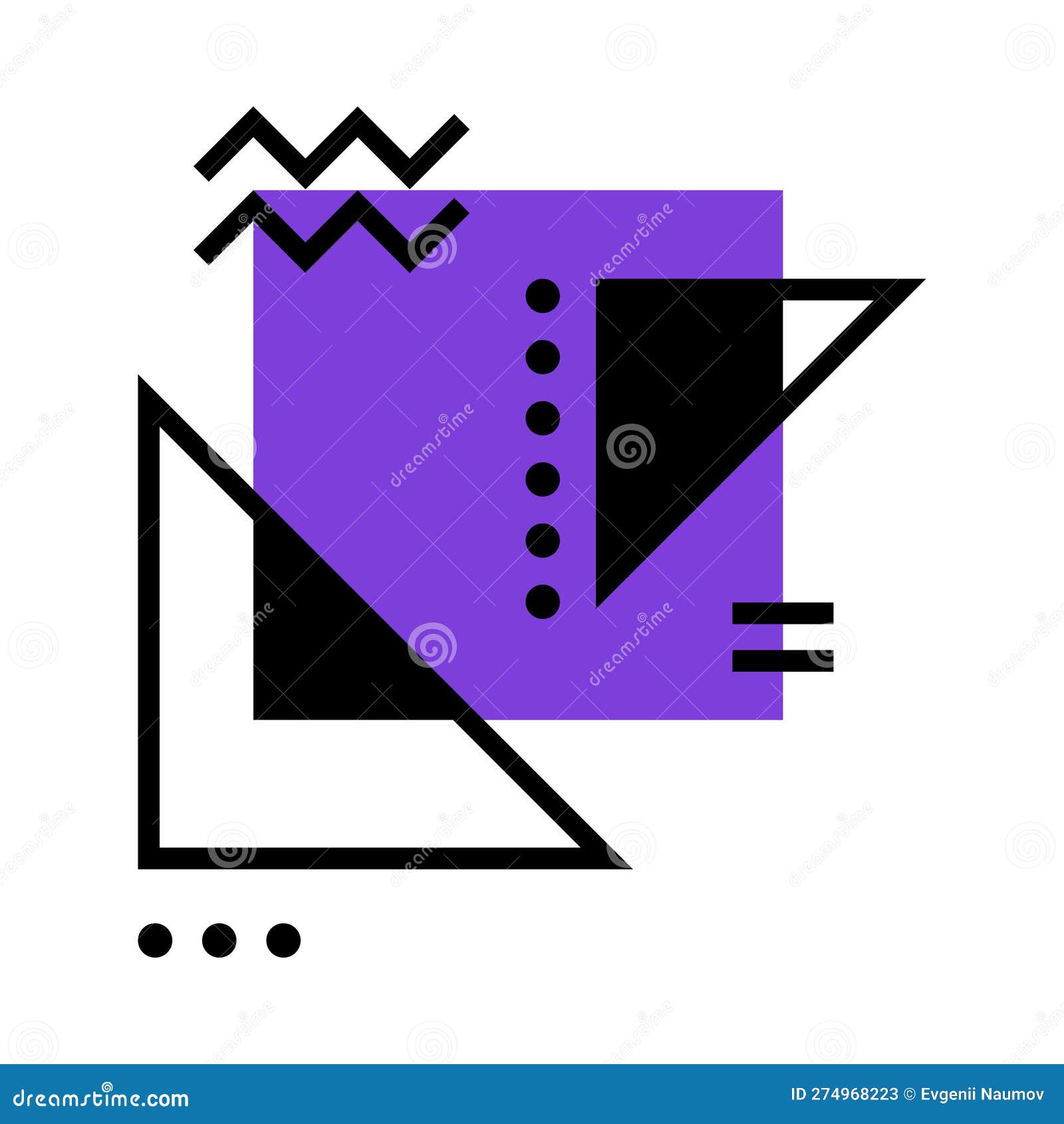 Modern Black Geometric Shapes in Minimal Style and Basic Form with ...