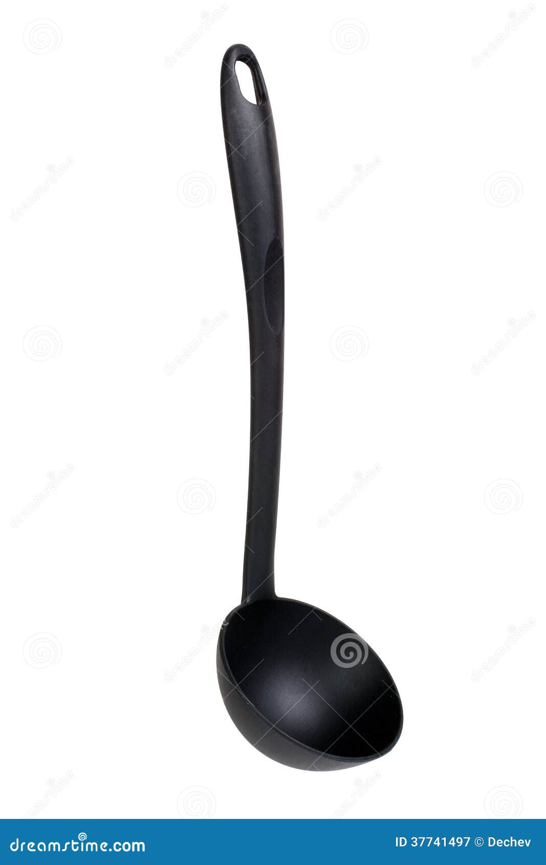 Modern black kitchen ladle stock image. Image of isolated - 37741497