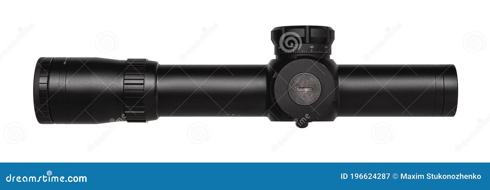 Modern Black Optical Scope for Weapon Isolated on Whited. Sight Scope ...