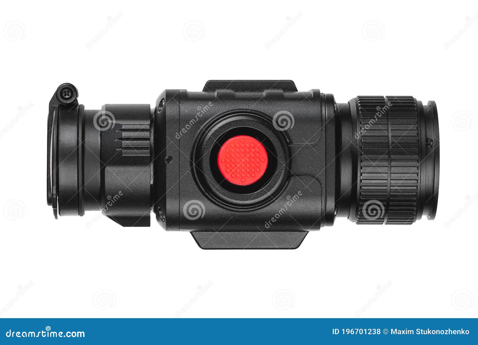 Modern Black Optical Scope for Weapon Isolated on Whited. Sight Scope ...