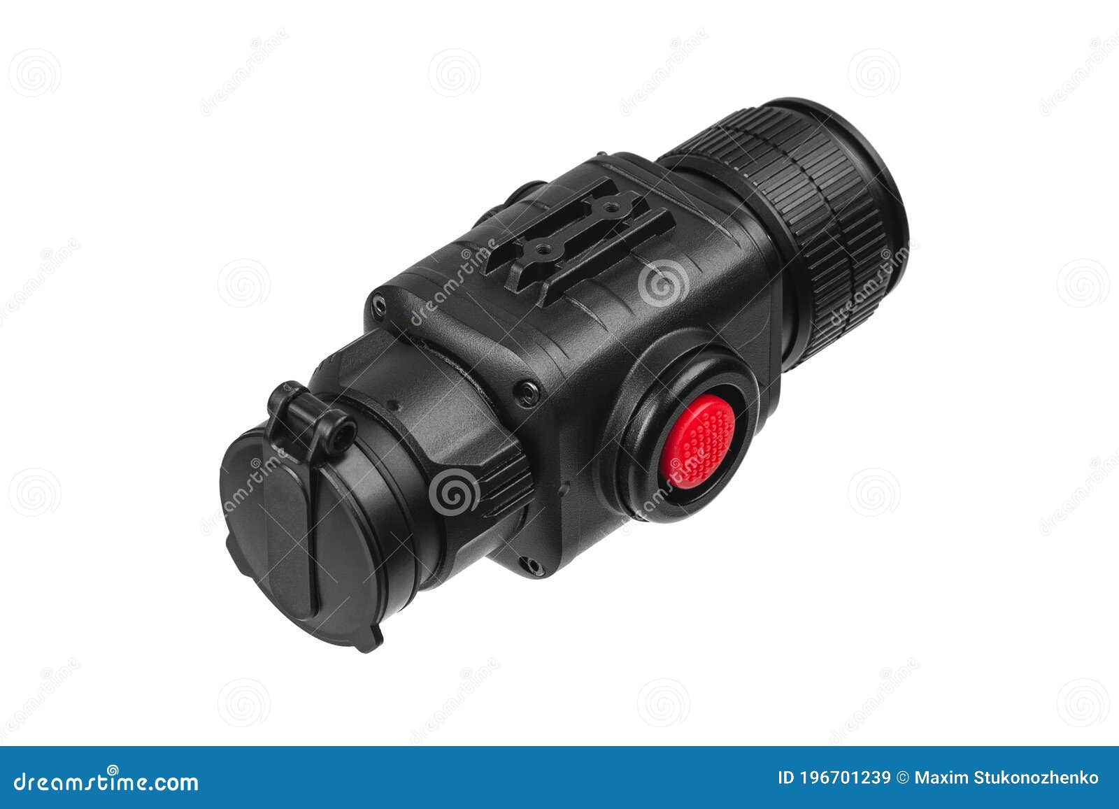 Modern Black Optical Scope for Weapon Isolated on Whited. Sight Scope ...