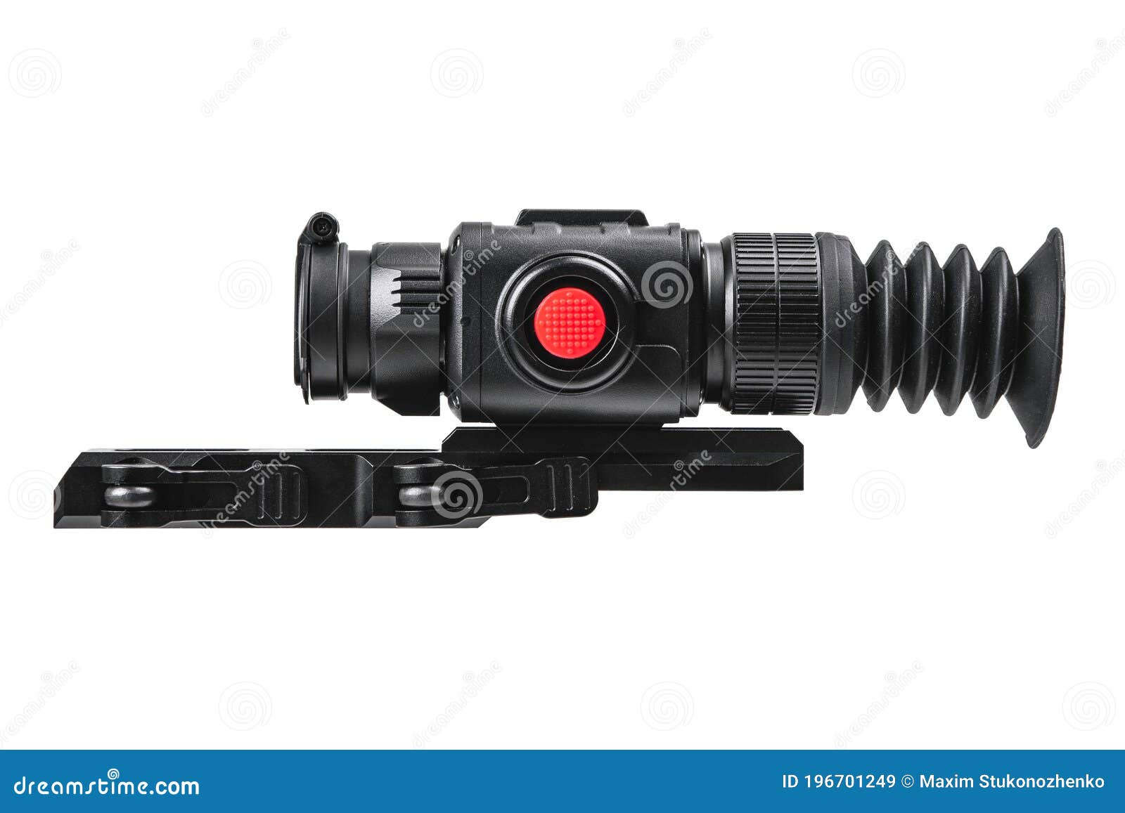 Modern Black Optical Scope for Weapon Isolated on Whited. Sight Scope ...