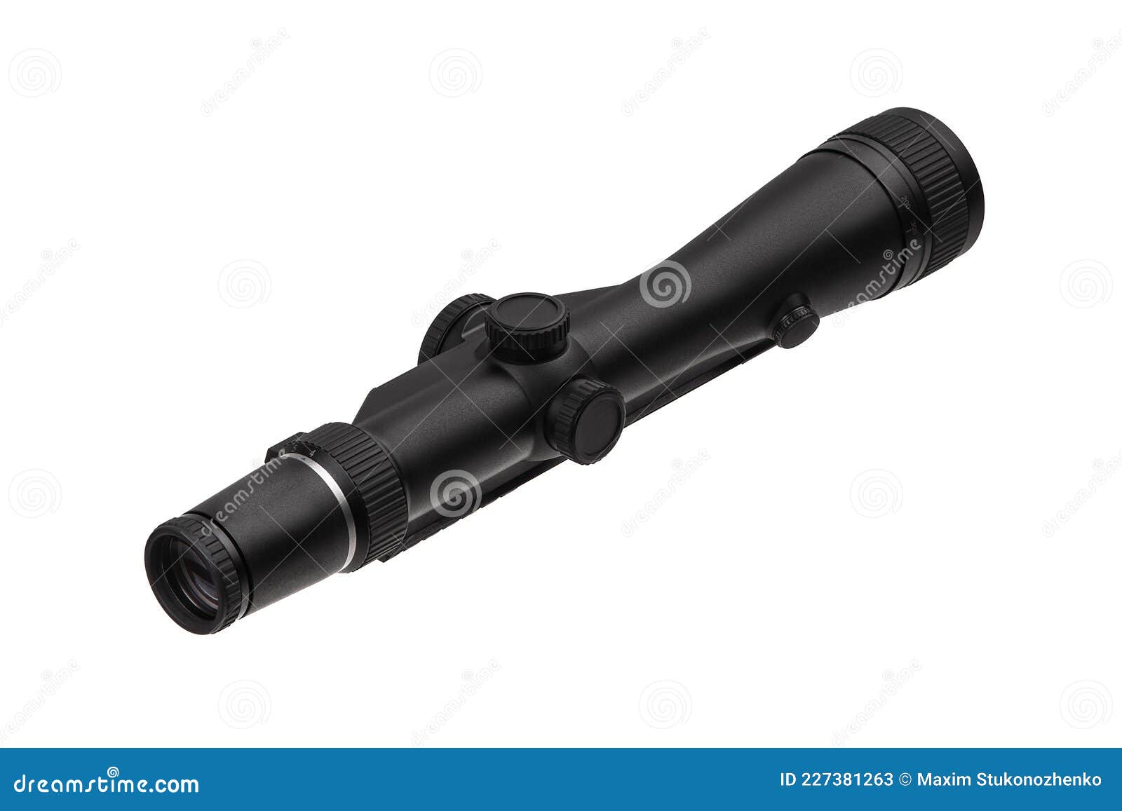 Modern Black Optical Scope for Weapon Isolated on Whited. Sight Scope ...
