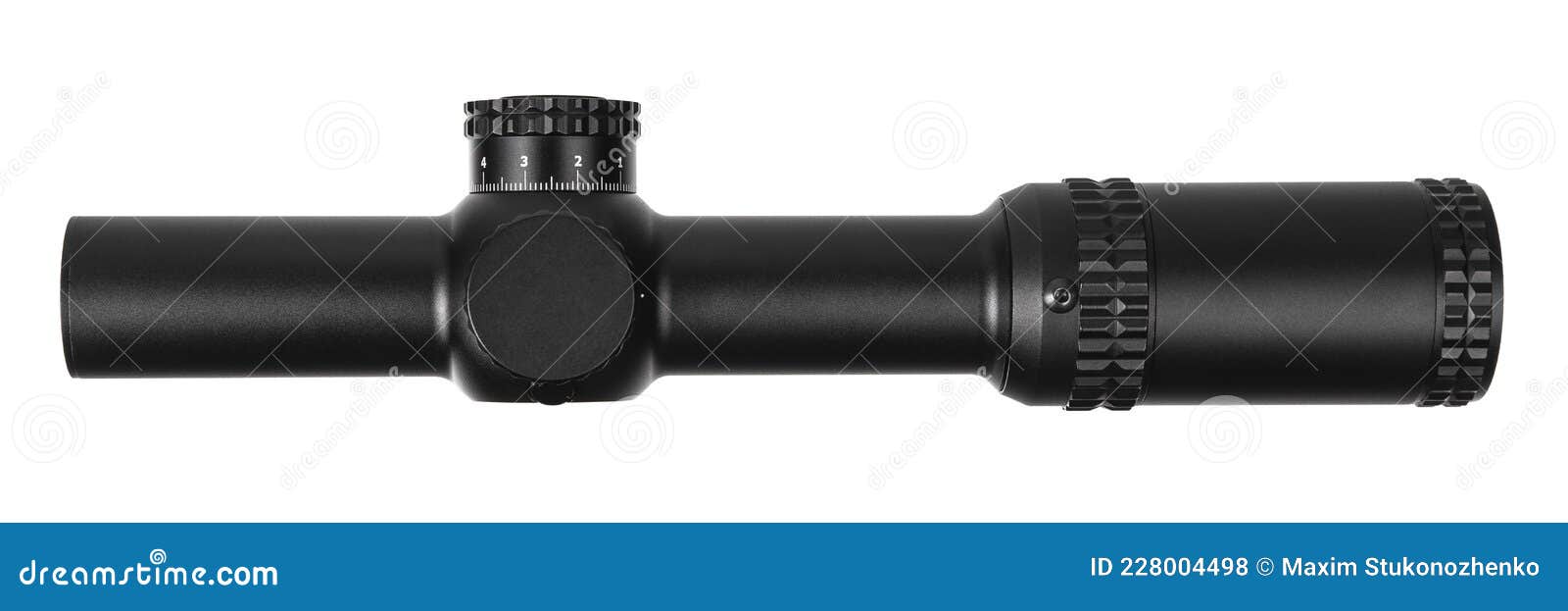 Modern Black Optical Scope for Weapon Isolated on Whited. Sight Scope ...