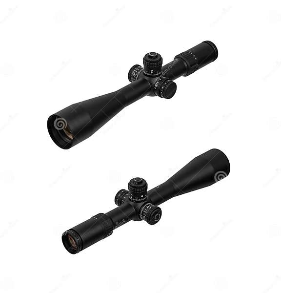 Modern Black Optical Sight. Optical Device for Aiming at Long Distances ...