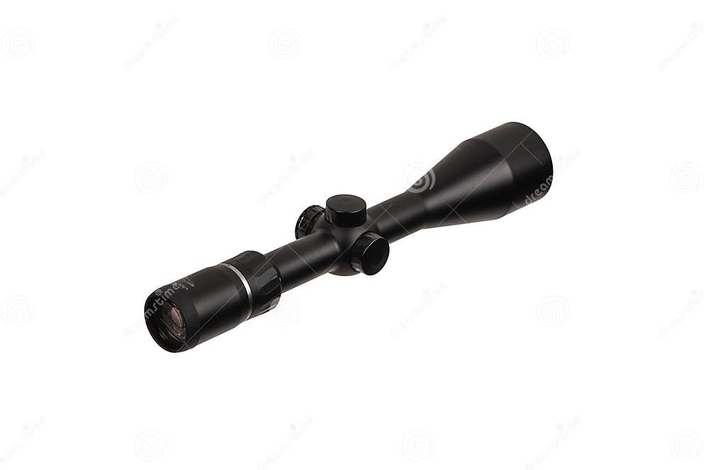 Modern Black Optical Sight. Optical Device for Aiming at Long Distances ...