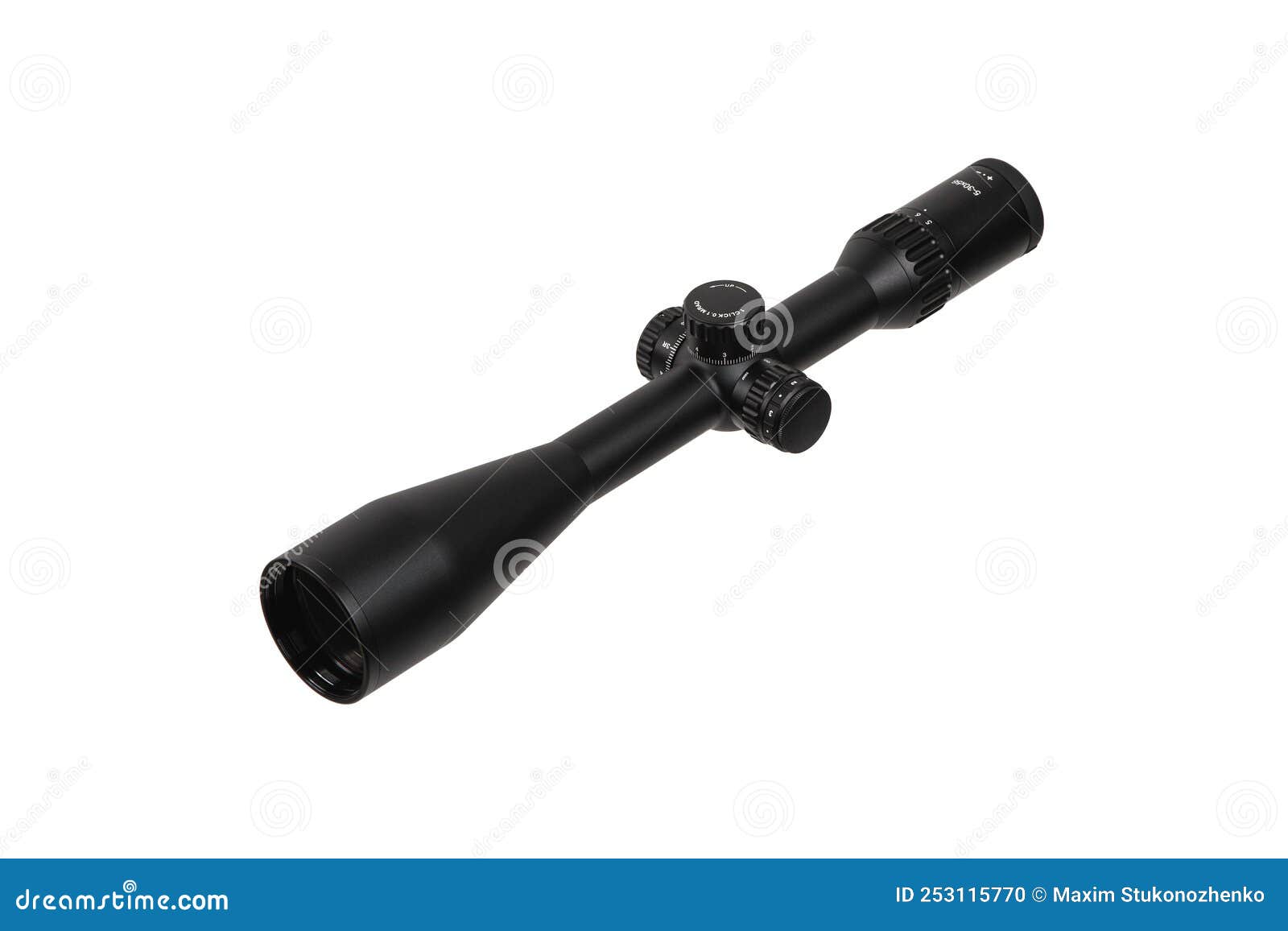 Modern Black Optical Sight. Optical Device for Aiming at Long Distances ...