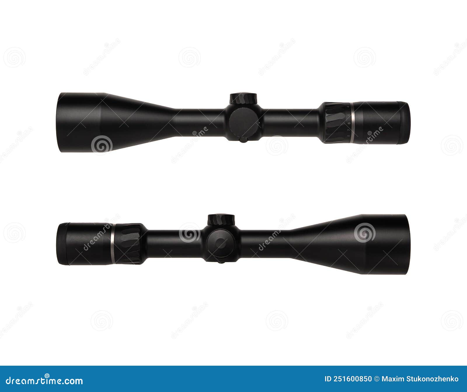 Modern Black Optical Sight. Optical Device for Aiming at Long Distances ...