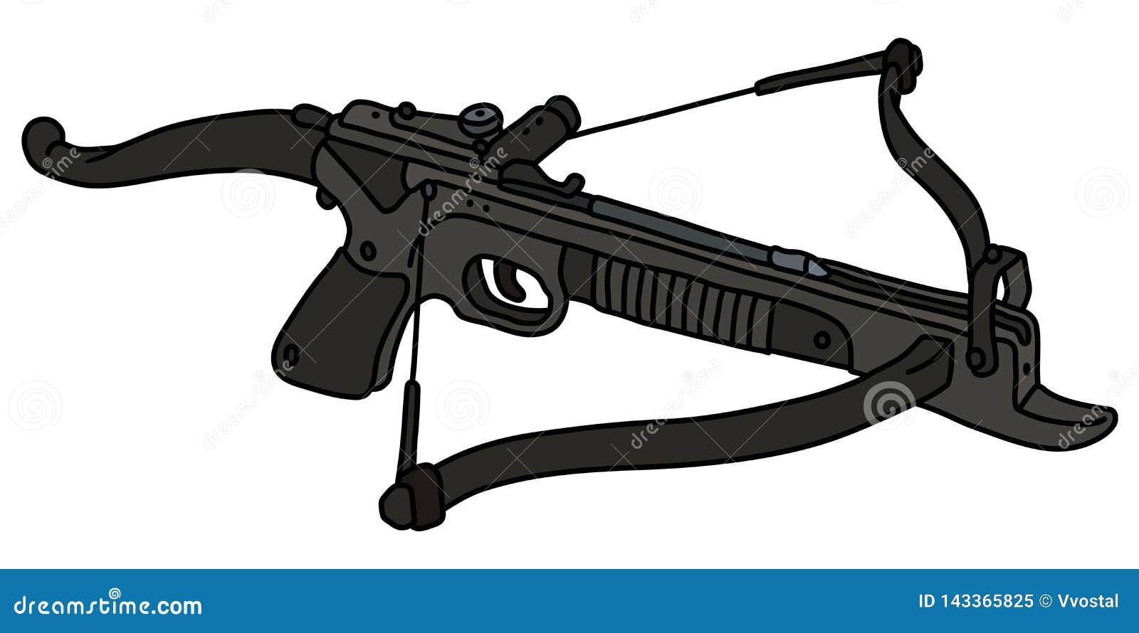 The Modern Black Sport Crossbow Stock Vector - Illustration of nature ...