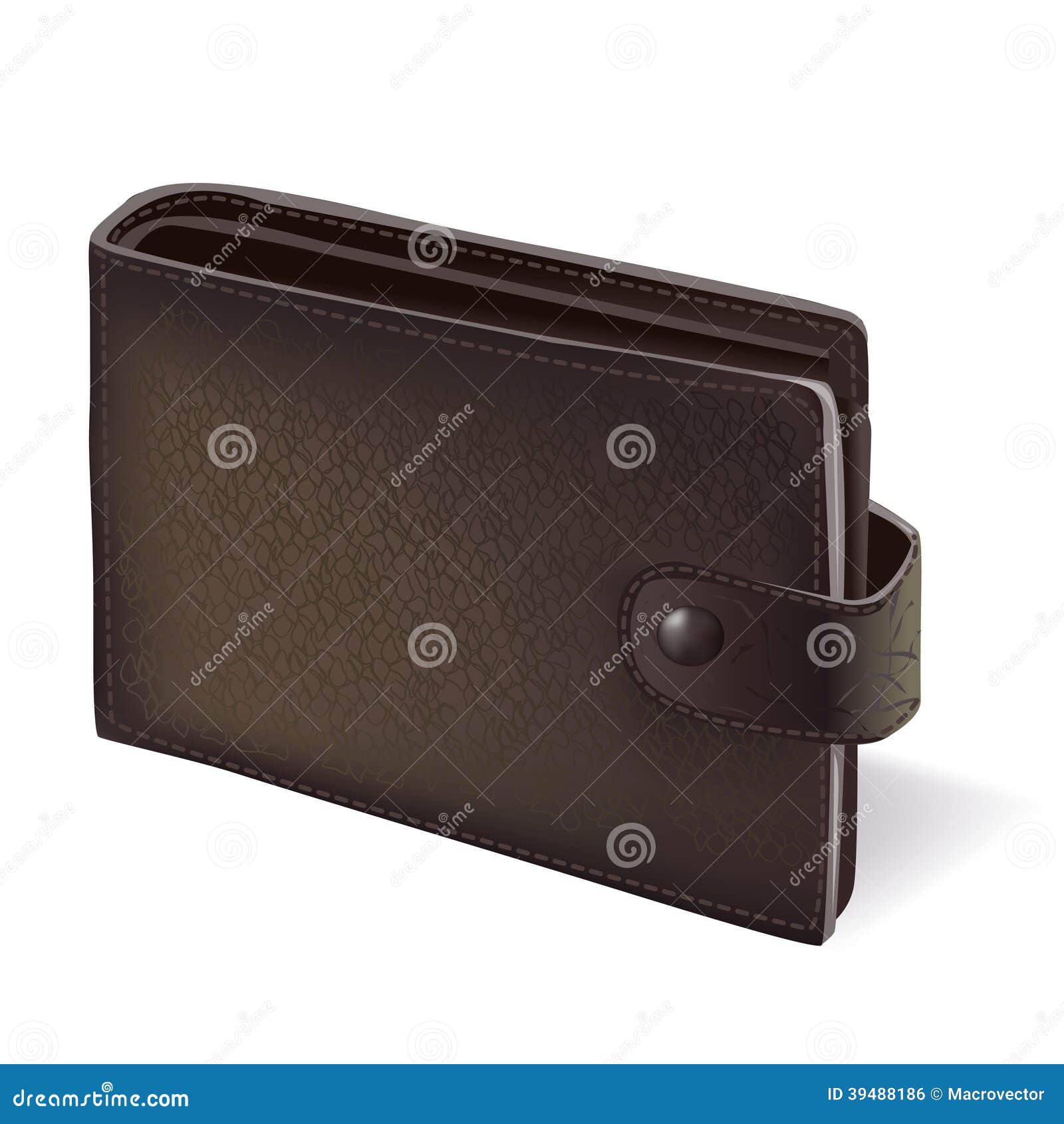 Modern Black Wallet with Leather Texture Stock Vector - Illustration of ...