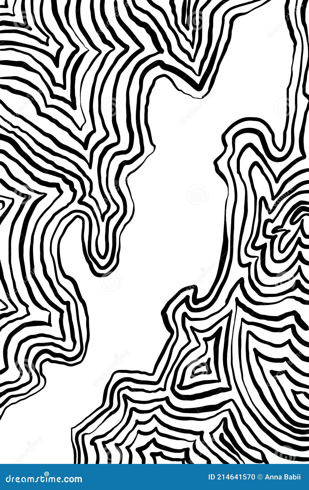 Modern Black and White Abstract Wave Line Pattern. Vector Illustration ...