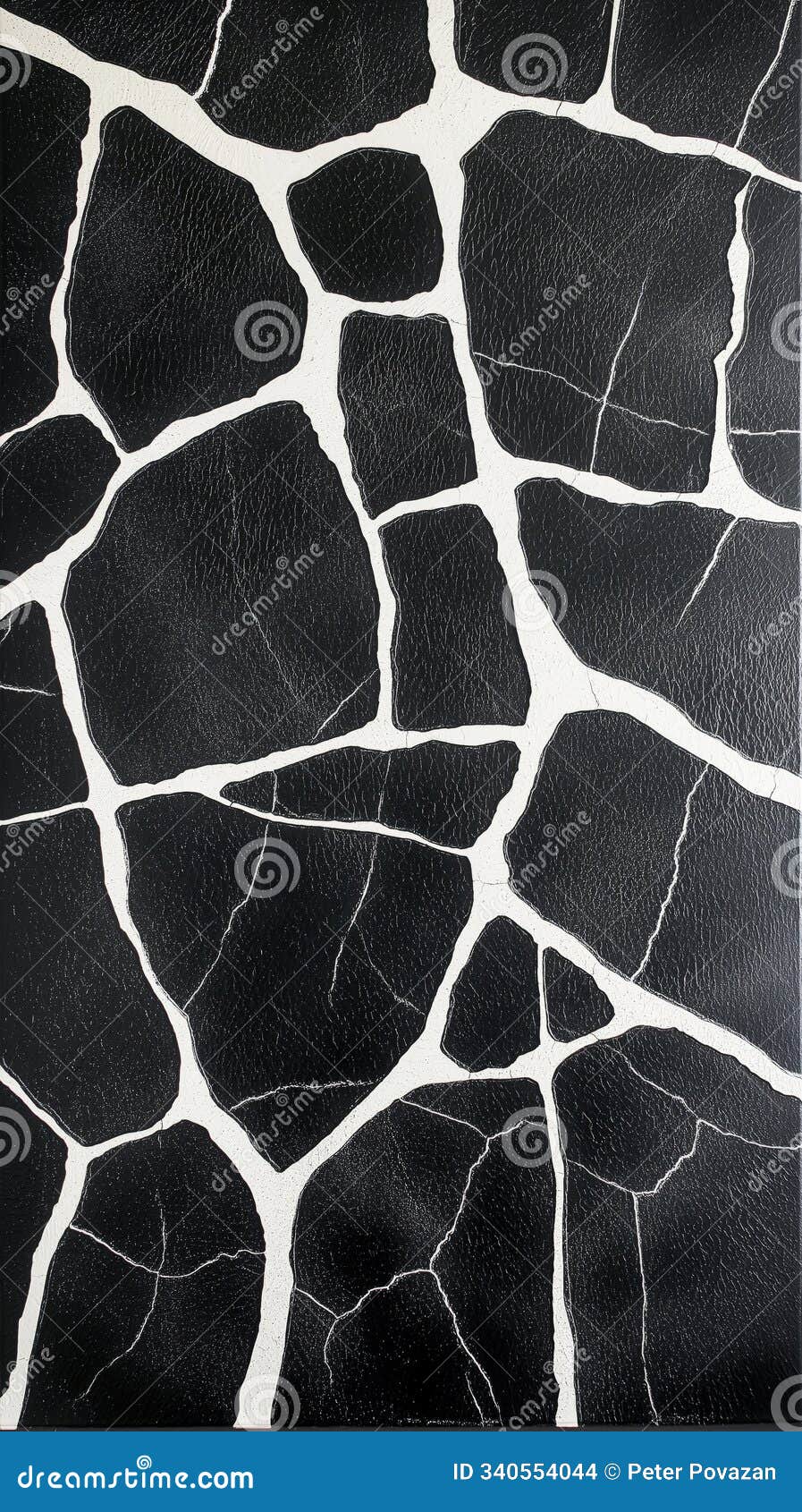Modern Black and White Cracked Pattern Wallpaper Design Stock ...
